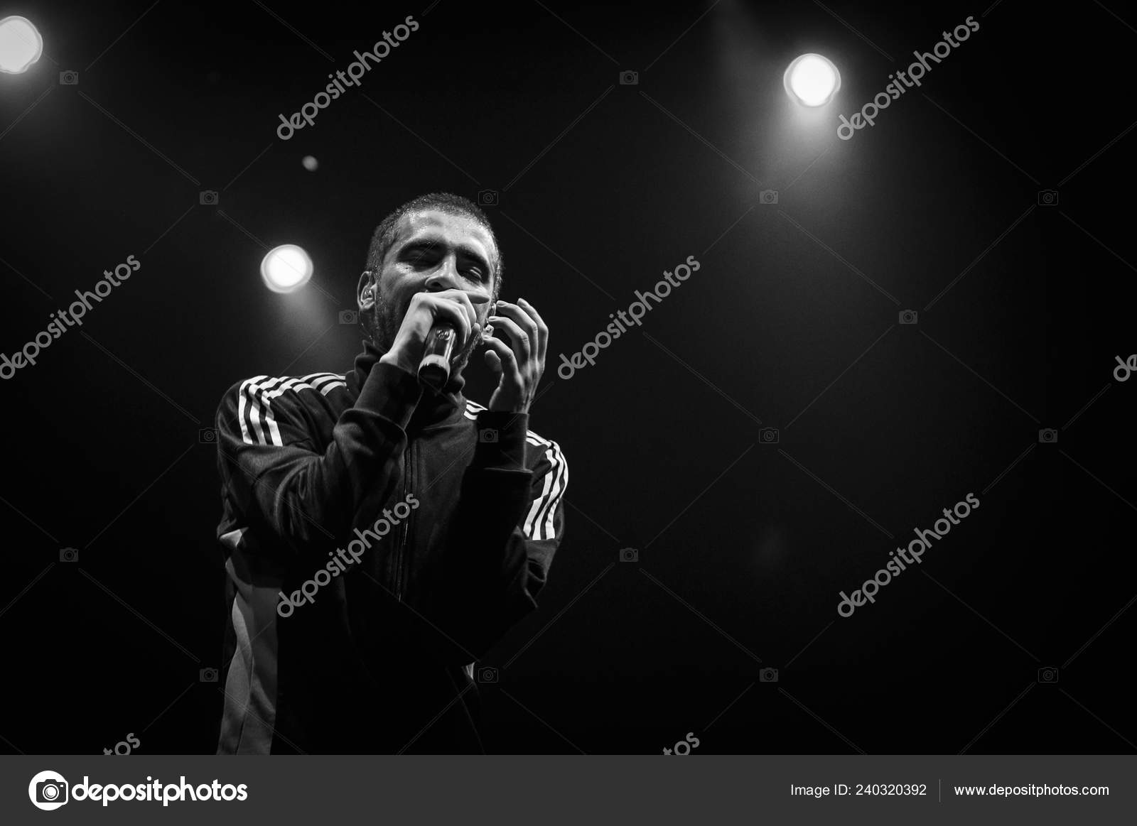 Moscow July 2017 Popular Russian Rap Singer Husky Performing Stage ...