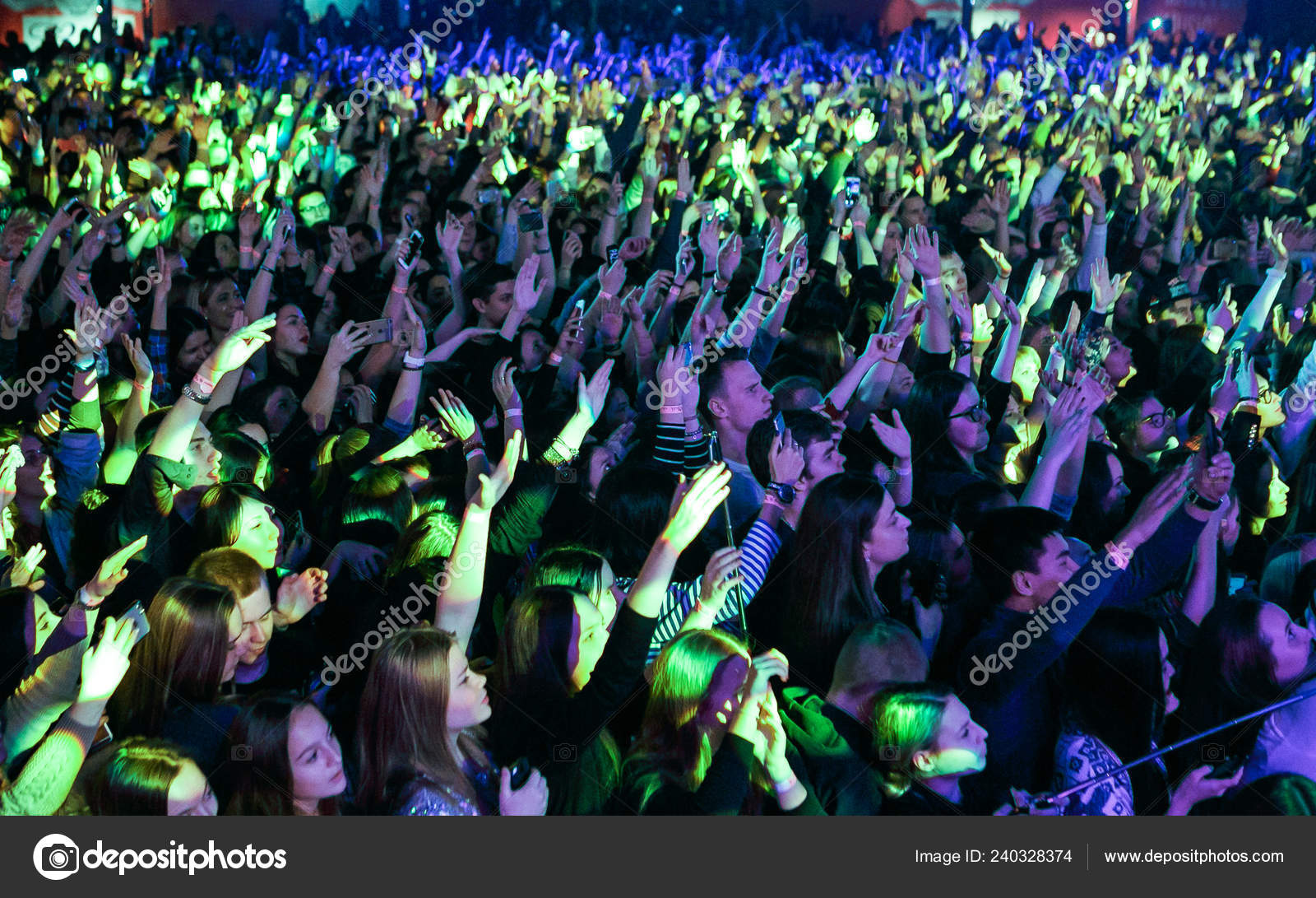 Moscow Novembro 2016 Pista Dança Lotada Boate Boate Completo Durante ...