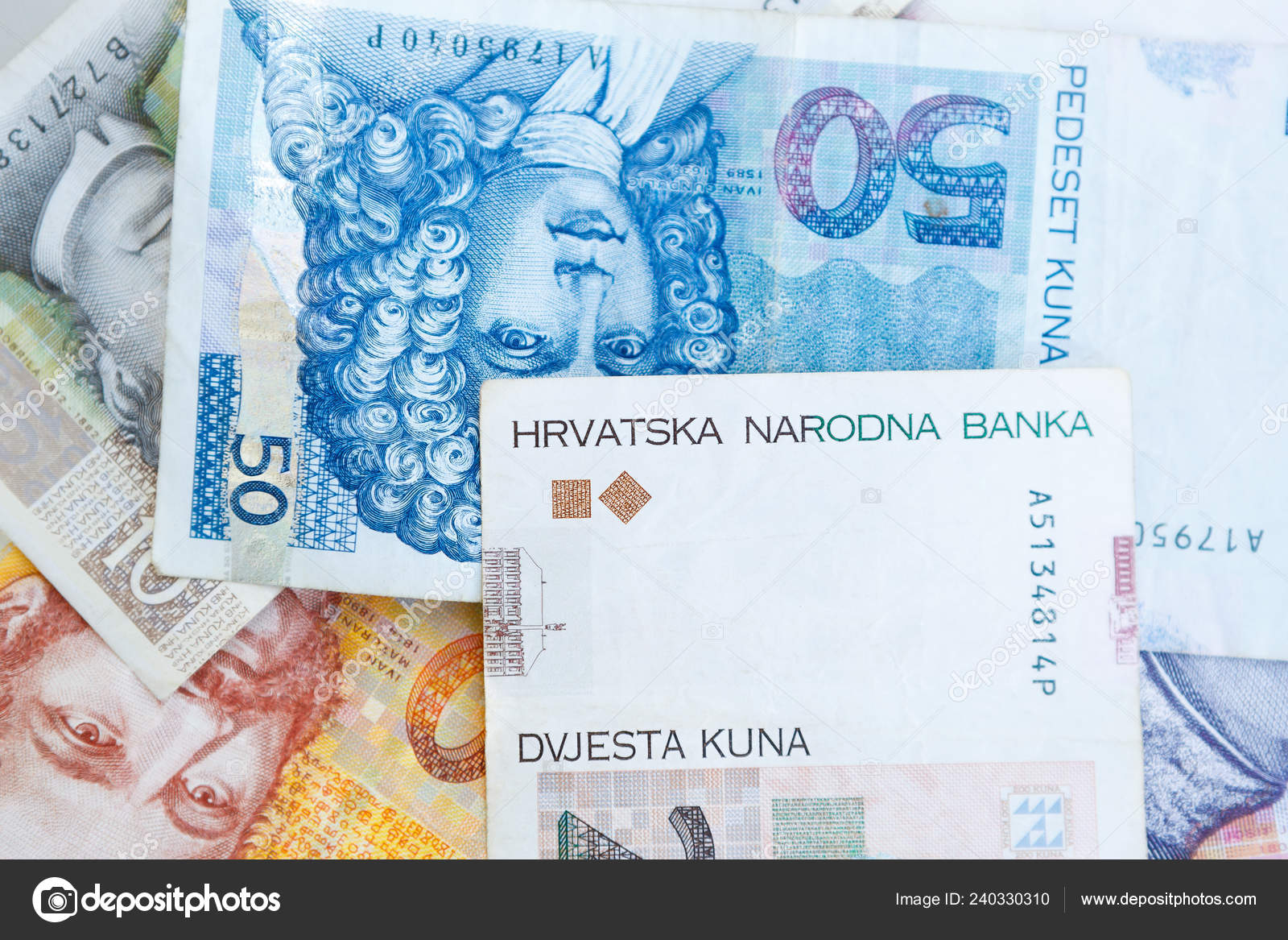 National Croatian Kuna Currency Notes Paper Note Hrvatska Kuna Money ...