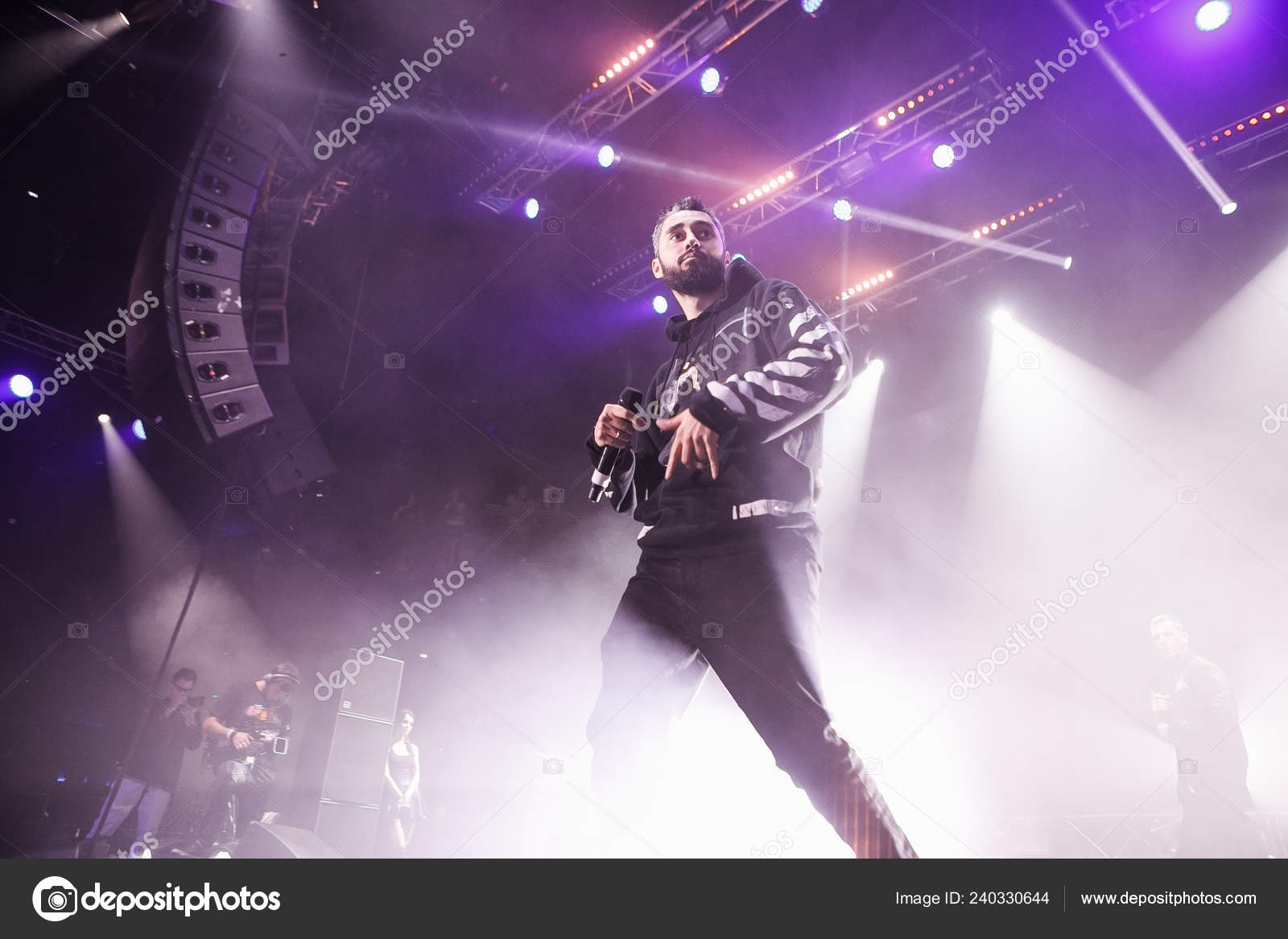Russian Rappers Timtati Mot Scrodgee Performing Stage Space Moscow ...