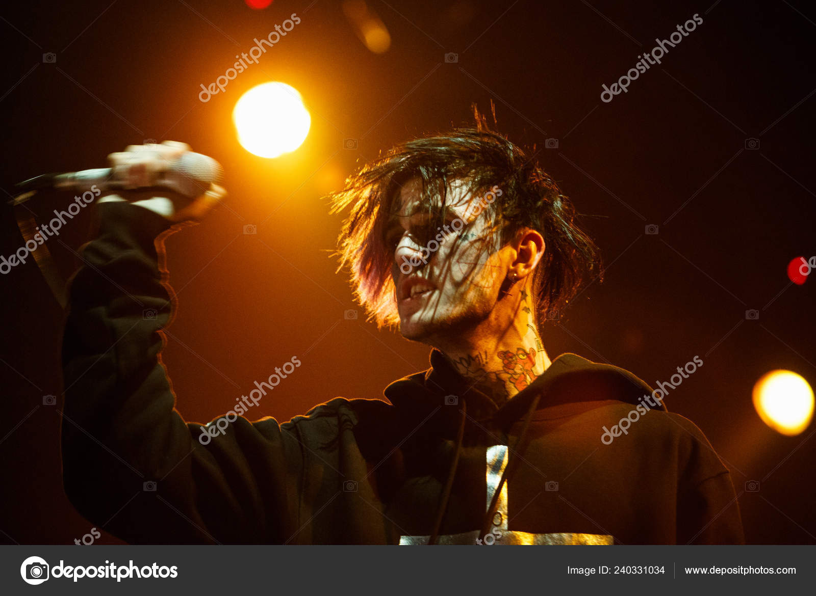 Moscow March 2017 Rapper Lil Peep Concert Night Club – Stock Editorial ...