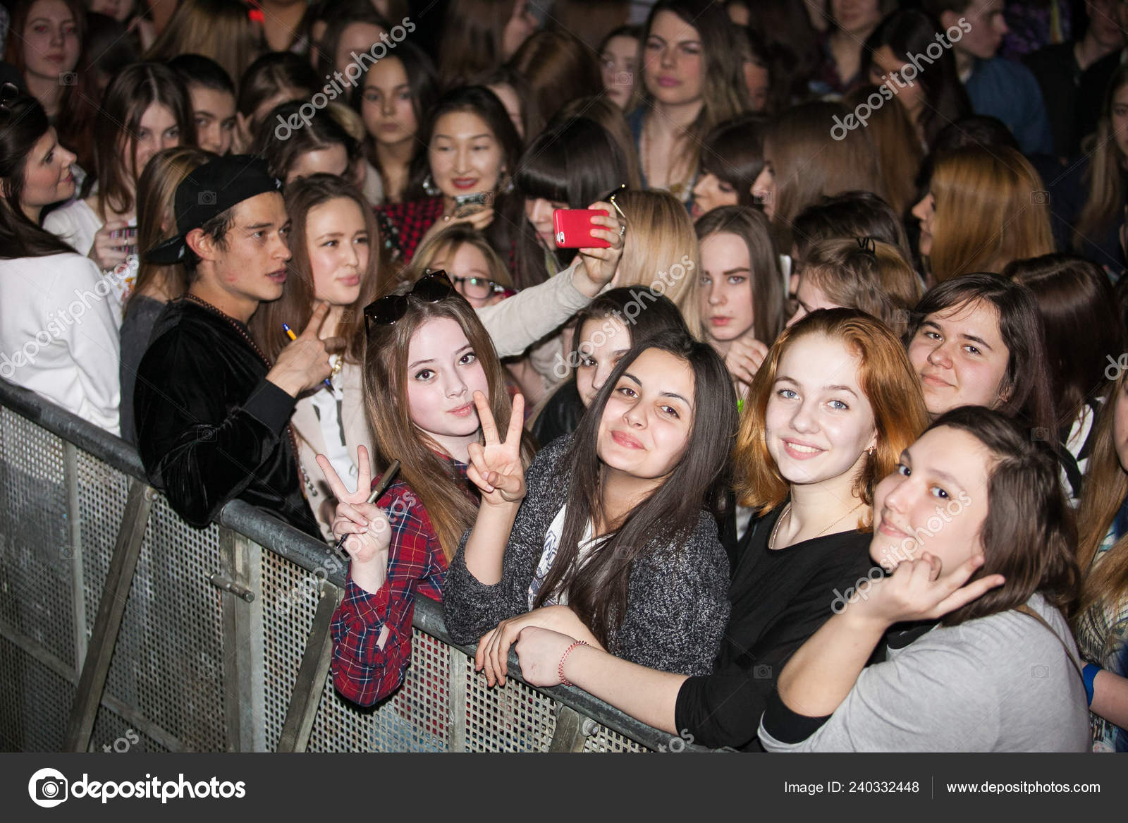Moscow April 2015 Popular Russian Rap Singer Kravz Give Autographs ...