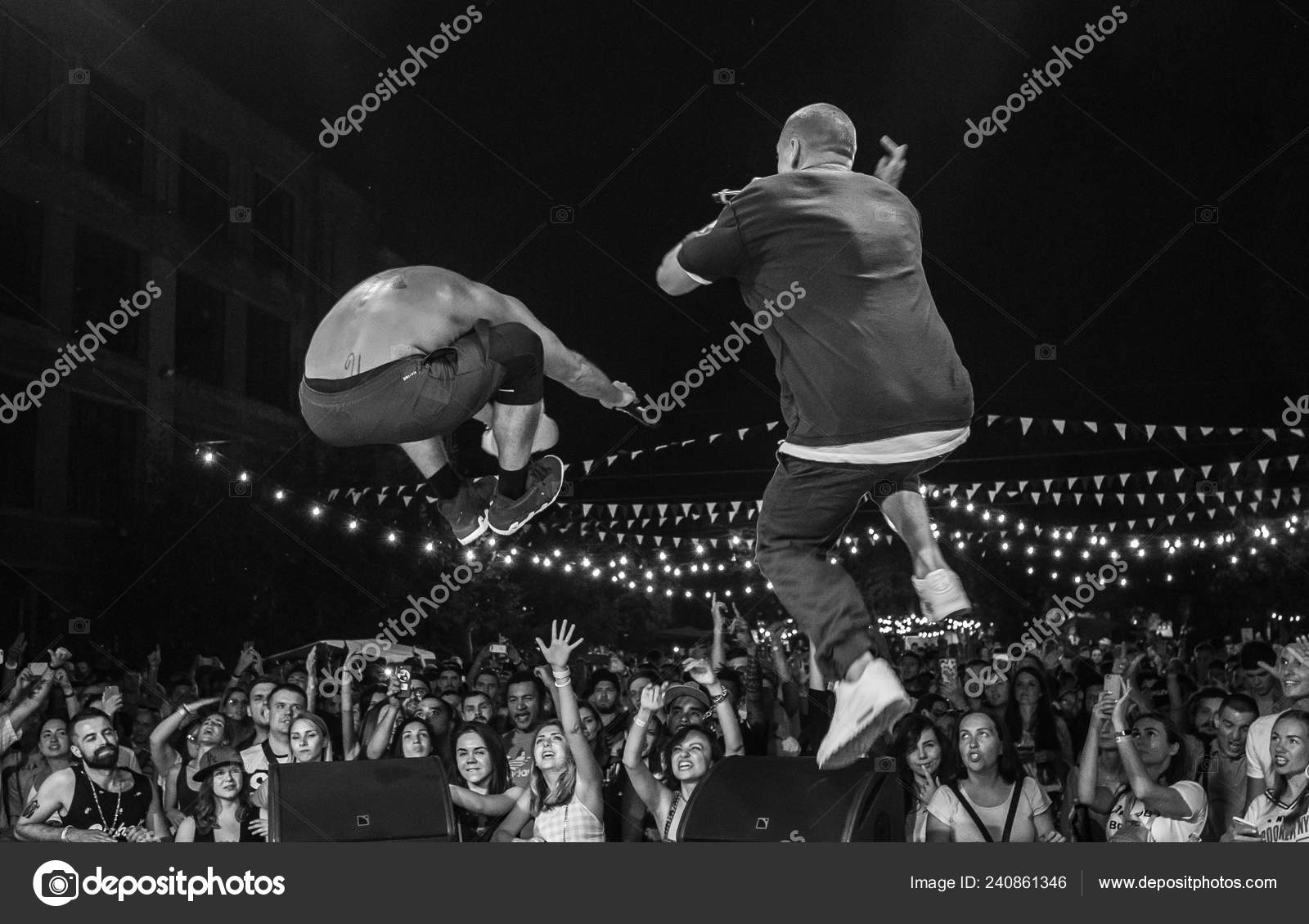 Rapper On Stage White