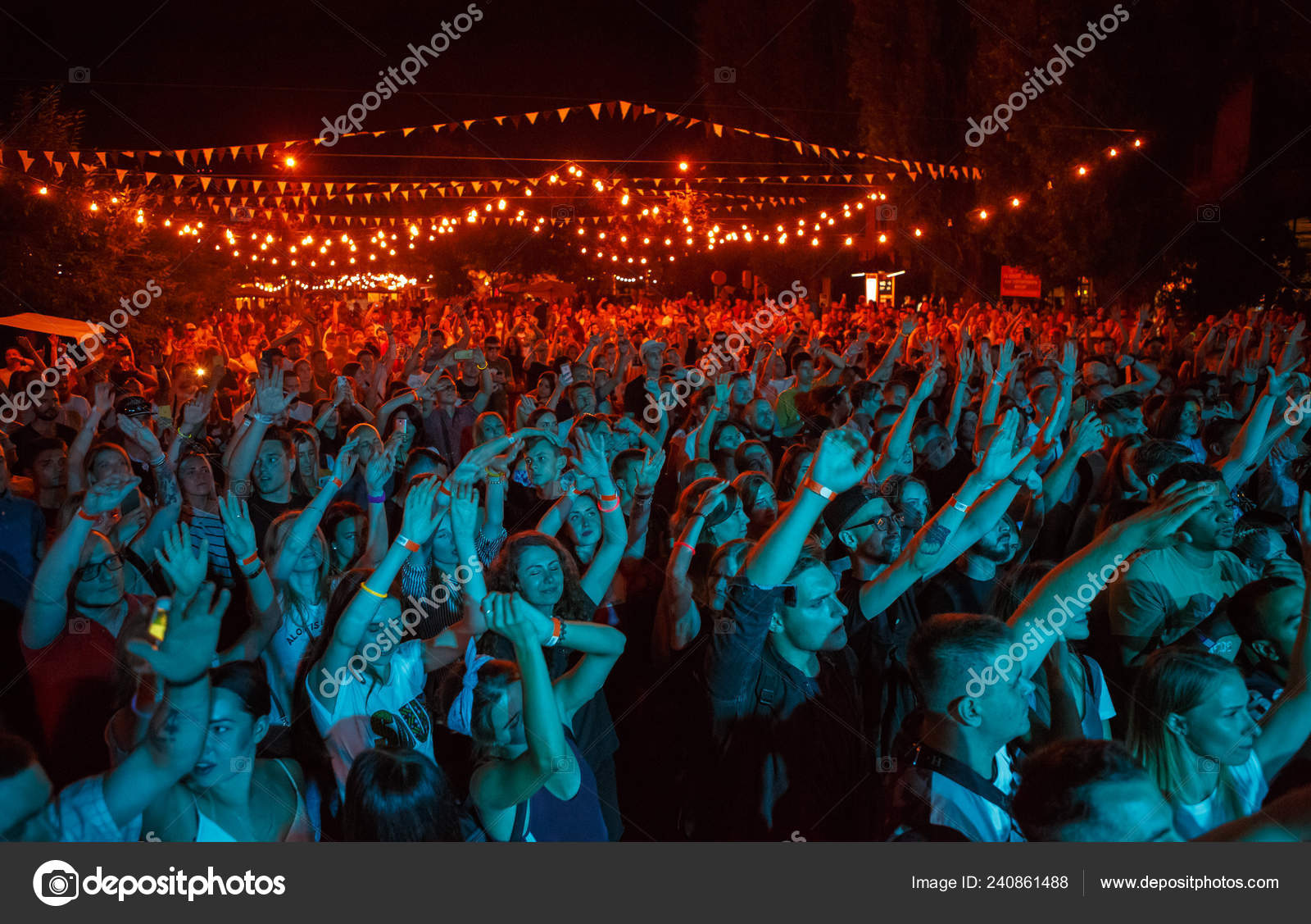 Outdoor Concert Crowd From Stage