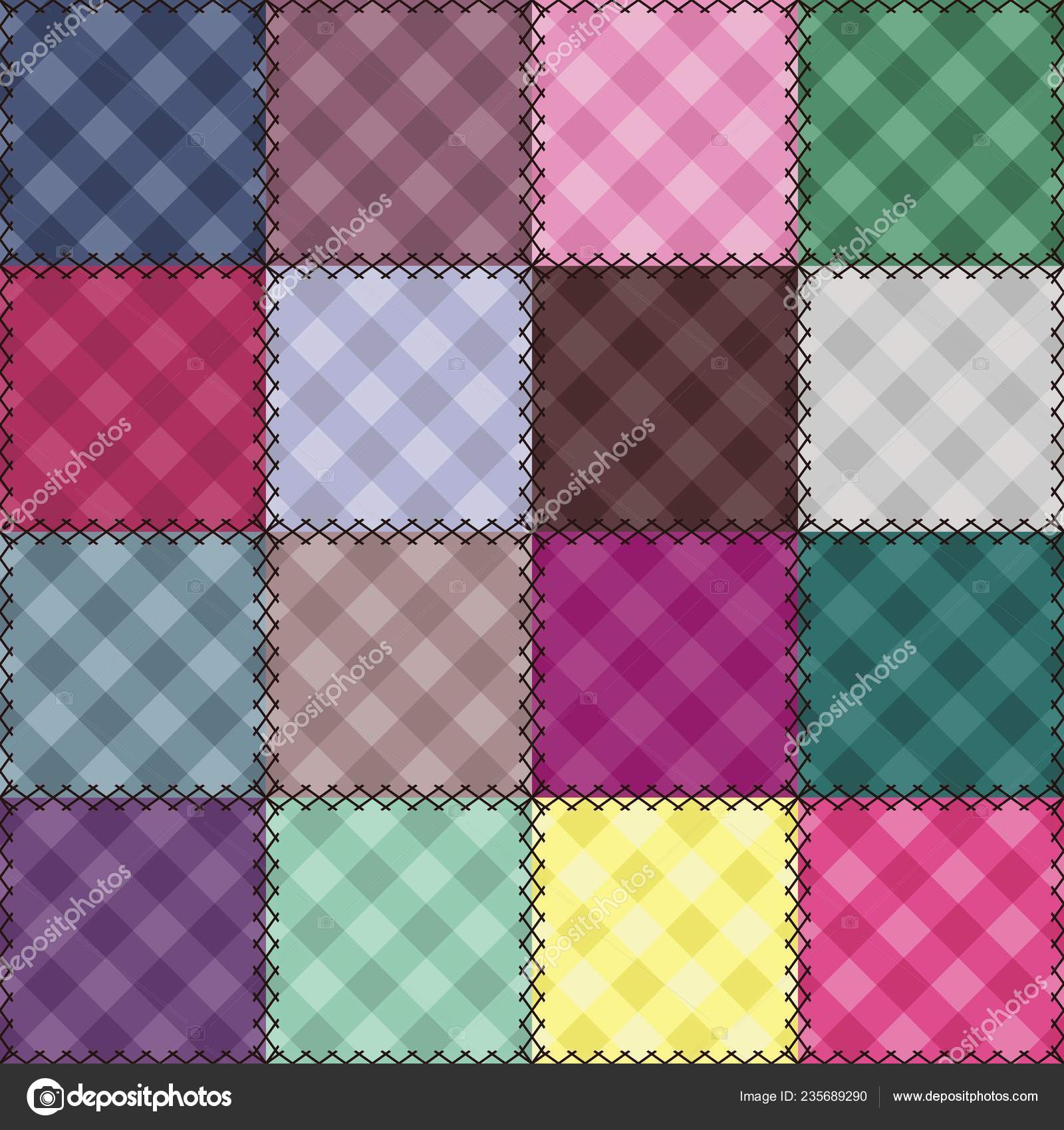 Patchwork Background Different Patterns Stock Vector Image by ©kle555 ...