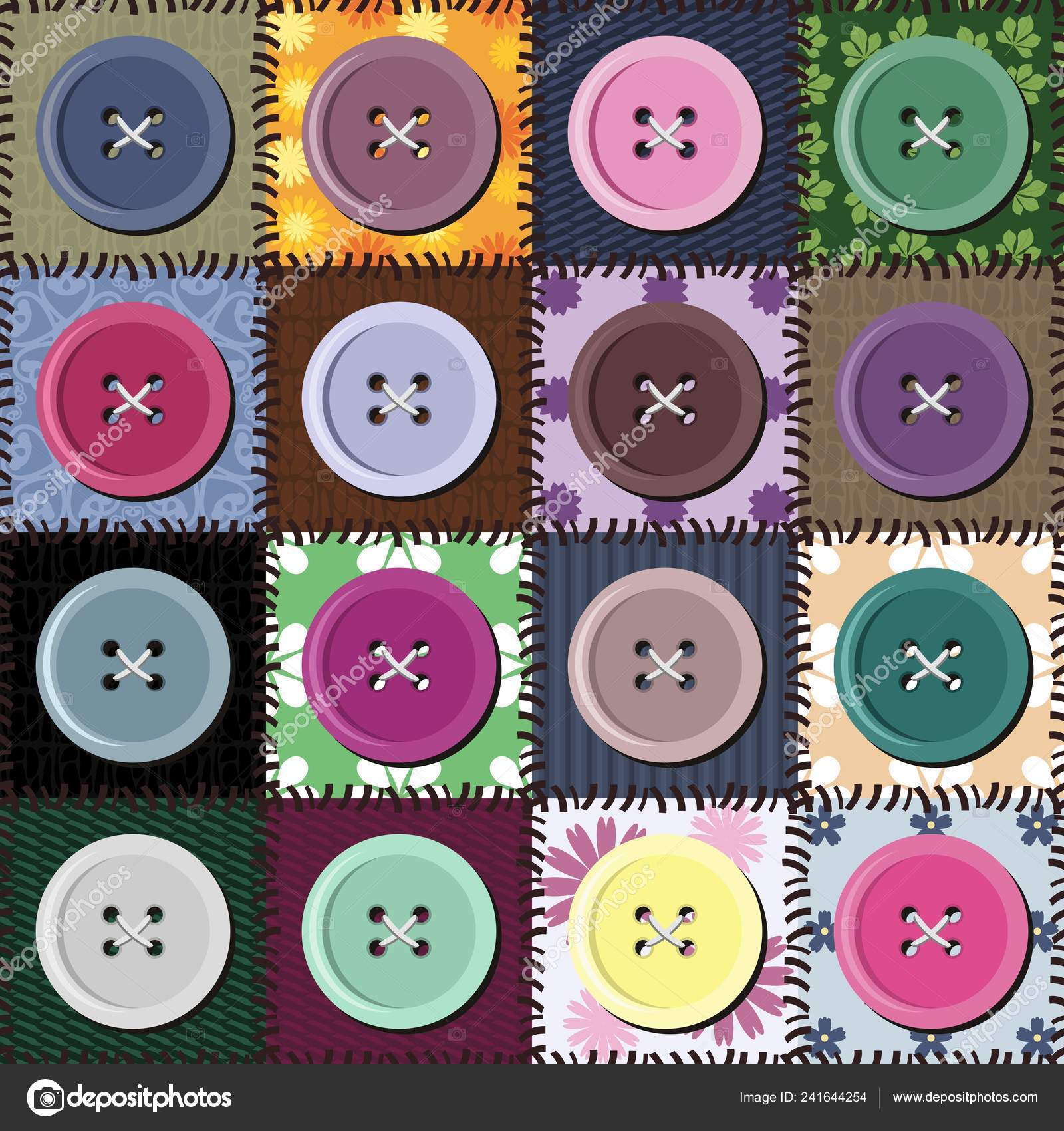 Patchwork Background Different Patterns Stock Vector Image by ©kle555 ...