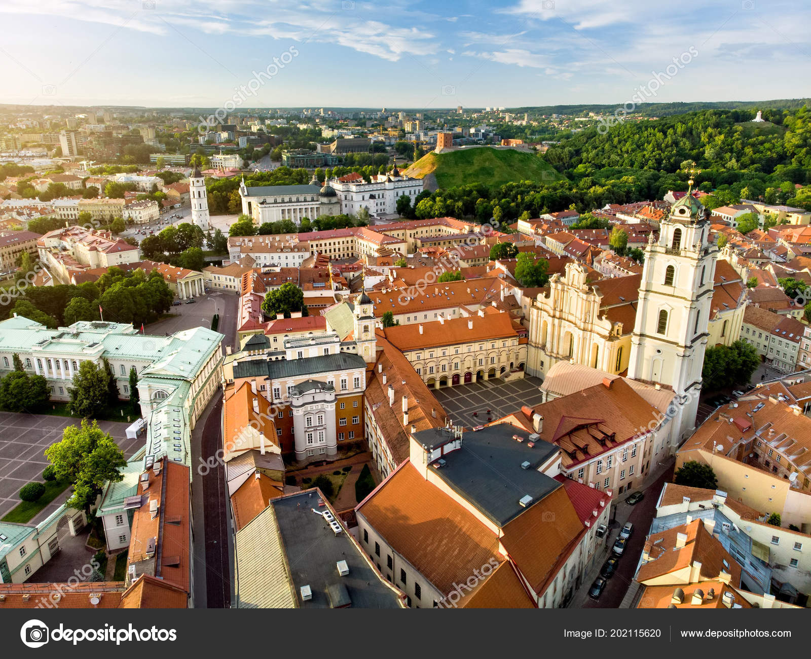 Aerial View Vilnius Architecture Sunset Stock Photo by ©MNStudio 202115620