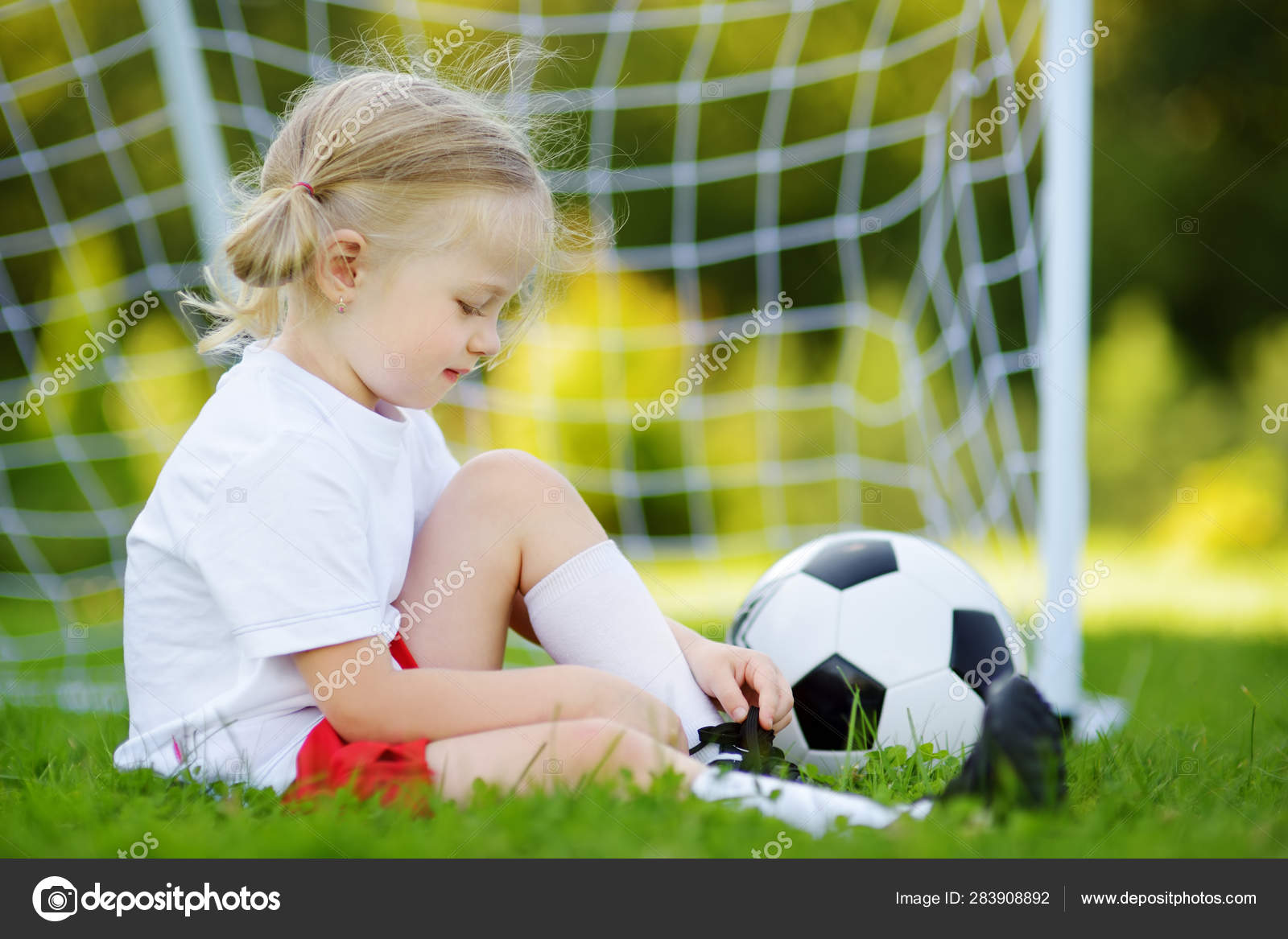 Cute Kids Playing Soccer