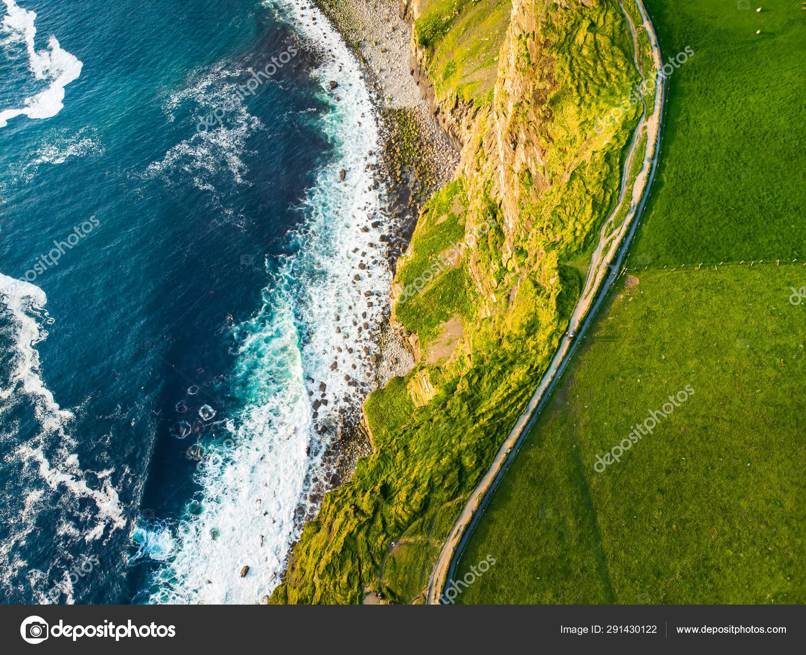World famous Cliffs of Moher, one of the most popular tourist ...