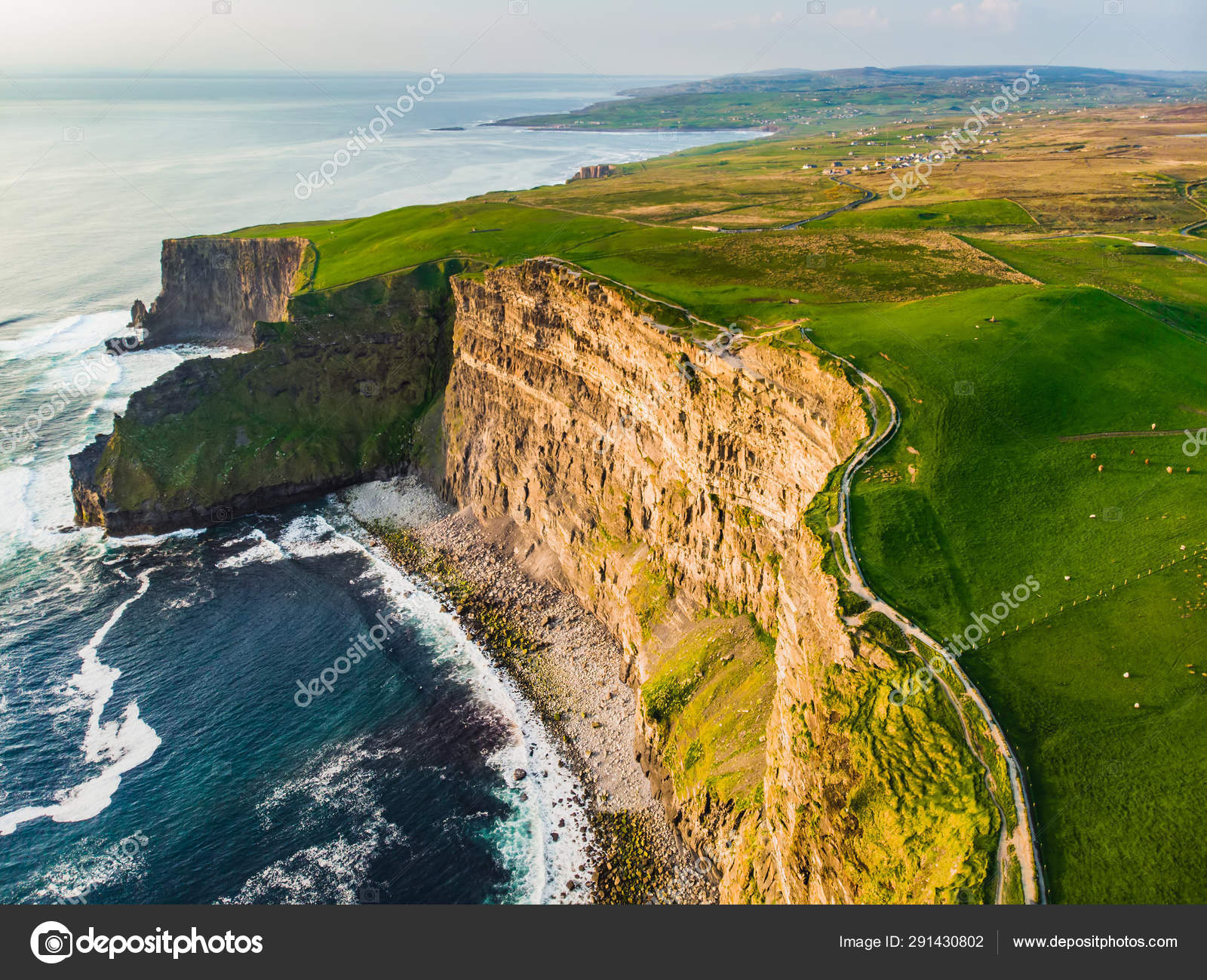 World famous Cliffs of Moher, one of the most popular tourist ...