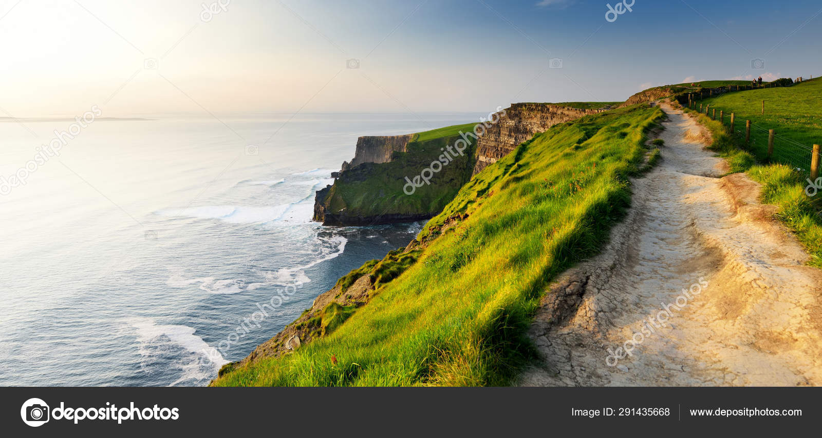 World famous Cliffs of Moher, one of the most popular tourist ...