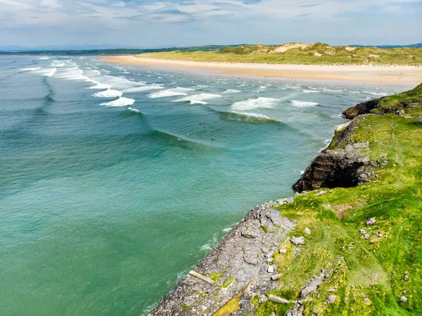 Spectacular Tullan Strand, one of Donegal's renowned surf beaches ...