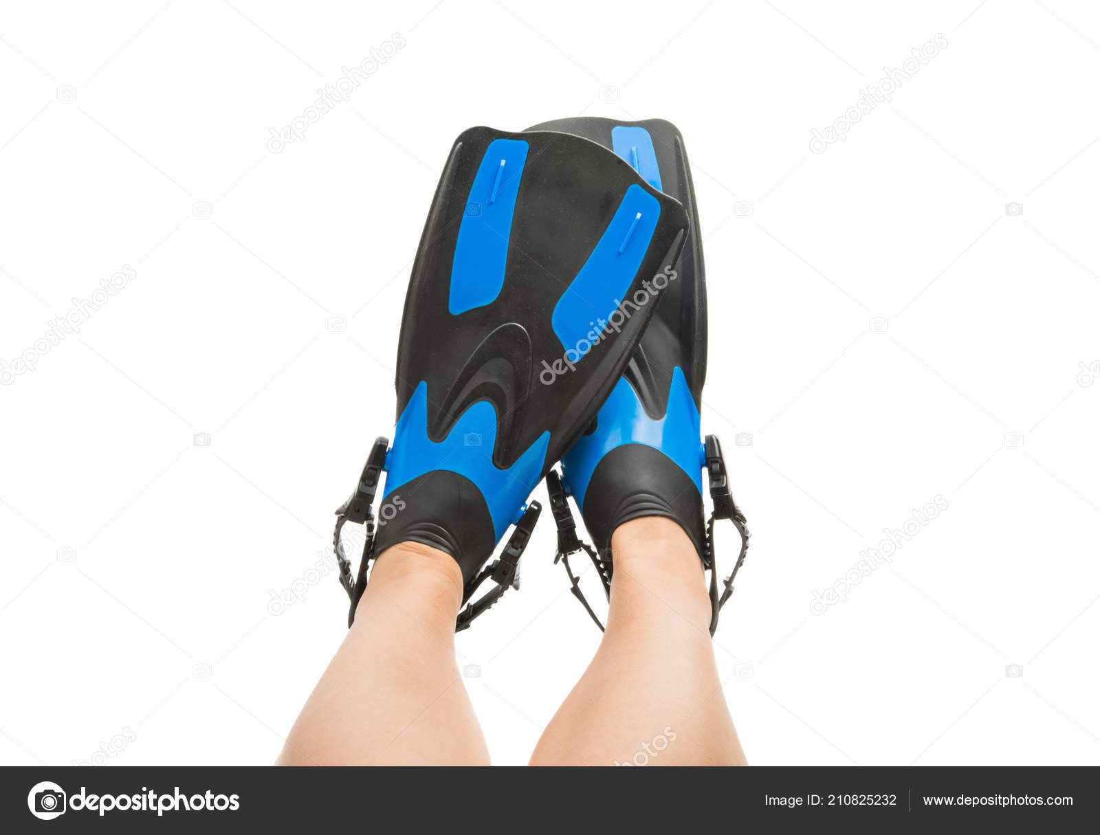 Feet Flippers Isolated White Background Stock Photo by ©ksena32 210825232