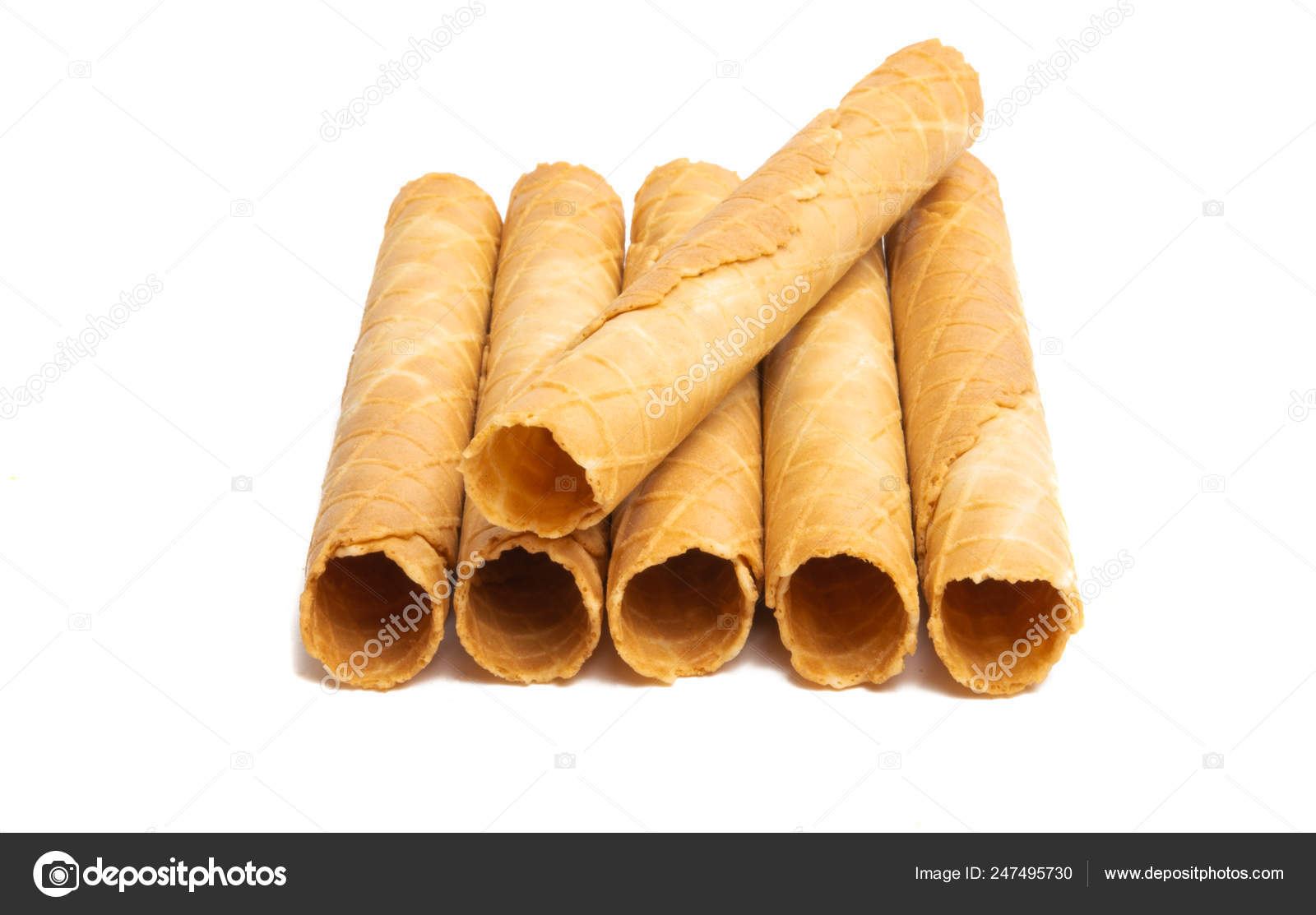 Wafer rolls isolated Stock Photo by ©ksena32 247495730
