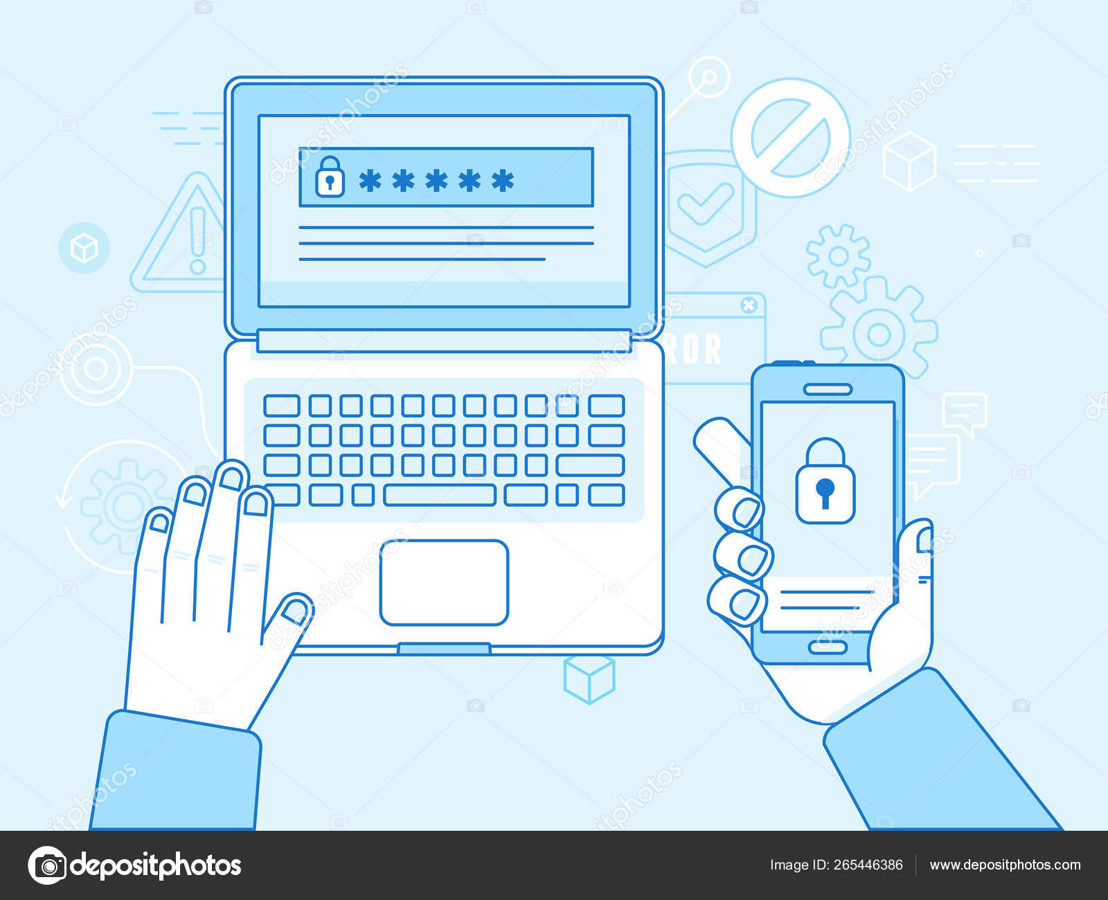 Multi factor authentication Stock Vector Image by ©venimo #265446386