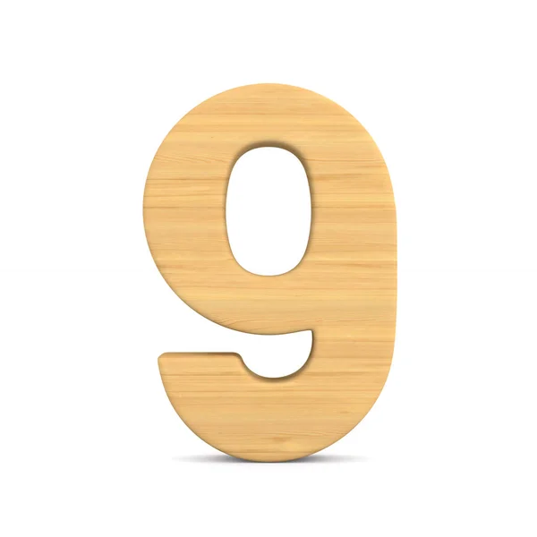 Number nine on white background. Isolated 3D illustration Stock Photo ...