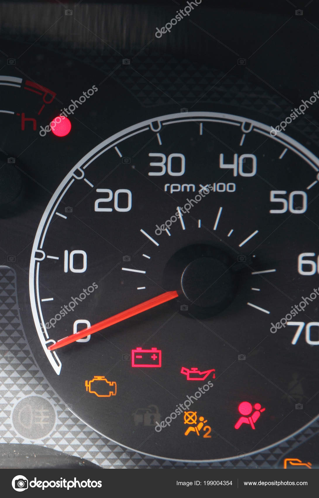 Photo Panel Car Devices Which Show Fault Indicators — Stock Photo ...