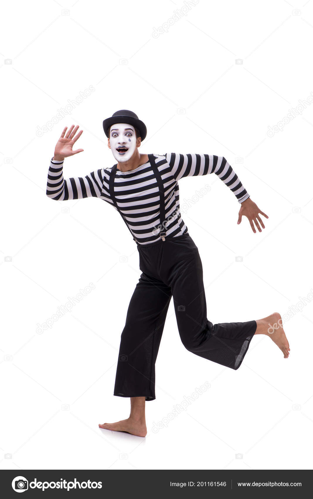 Young mime isolated on white background Stock Photo by ©Elnur_ 201161546