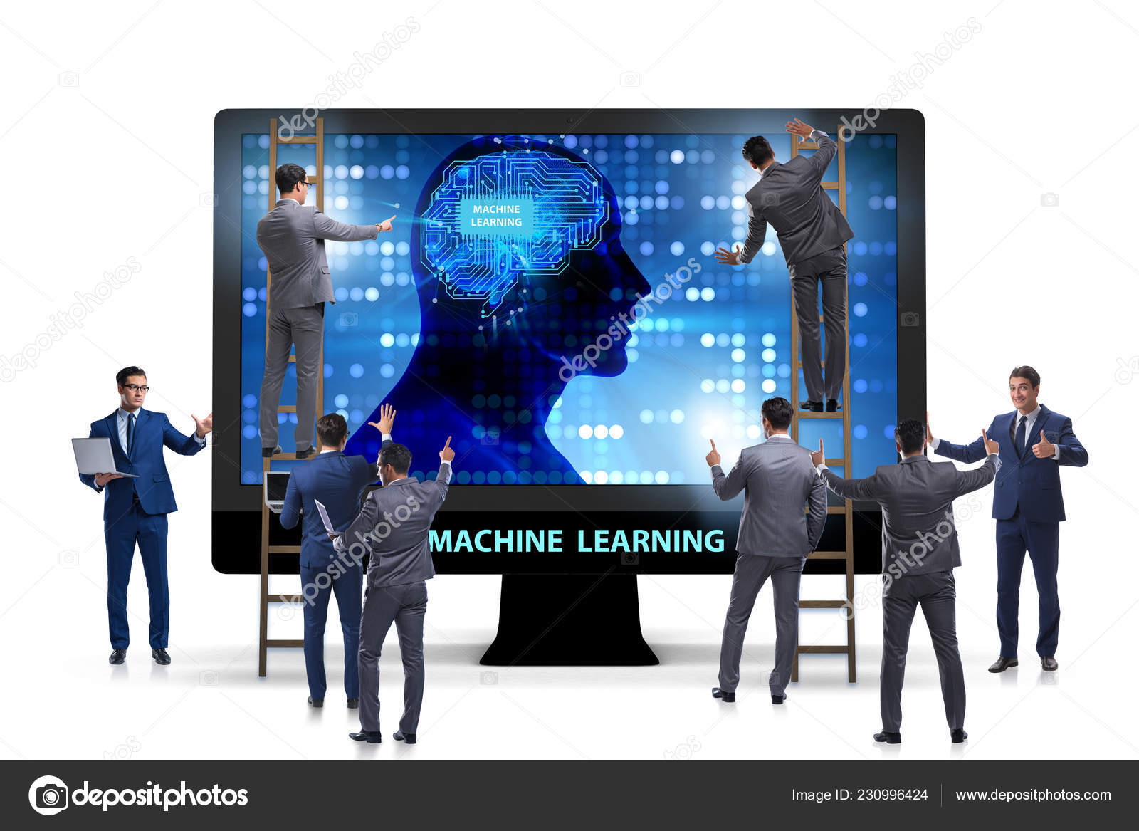 Machine Learning Concept Modern Technology — Stock Photo © Elnur_ #230996424