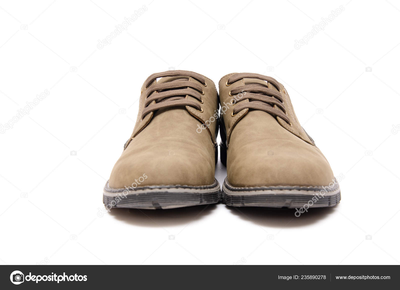 Brown suade shoes isolated on white background — Stock Photo © Elnur ...