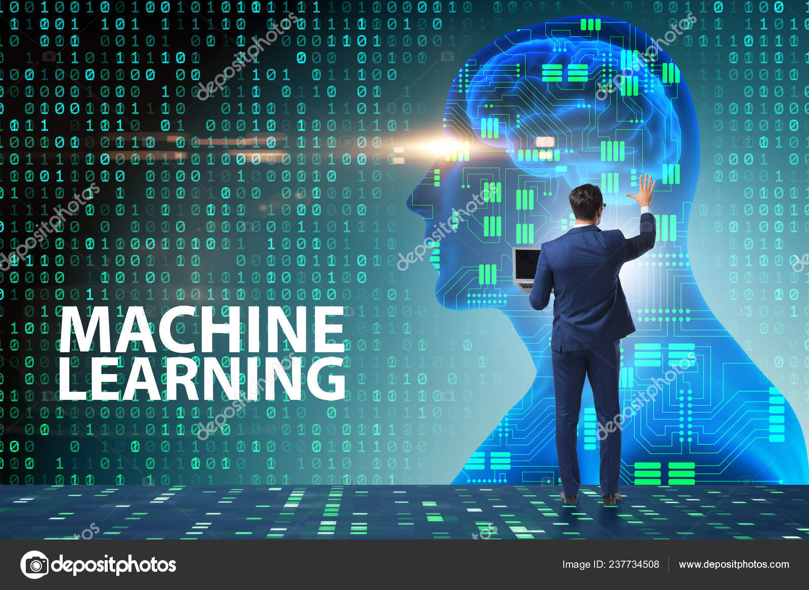 Machine learning concept as modern technology — Stock Photo © Elnur ...