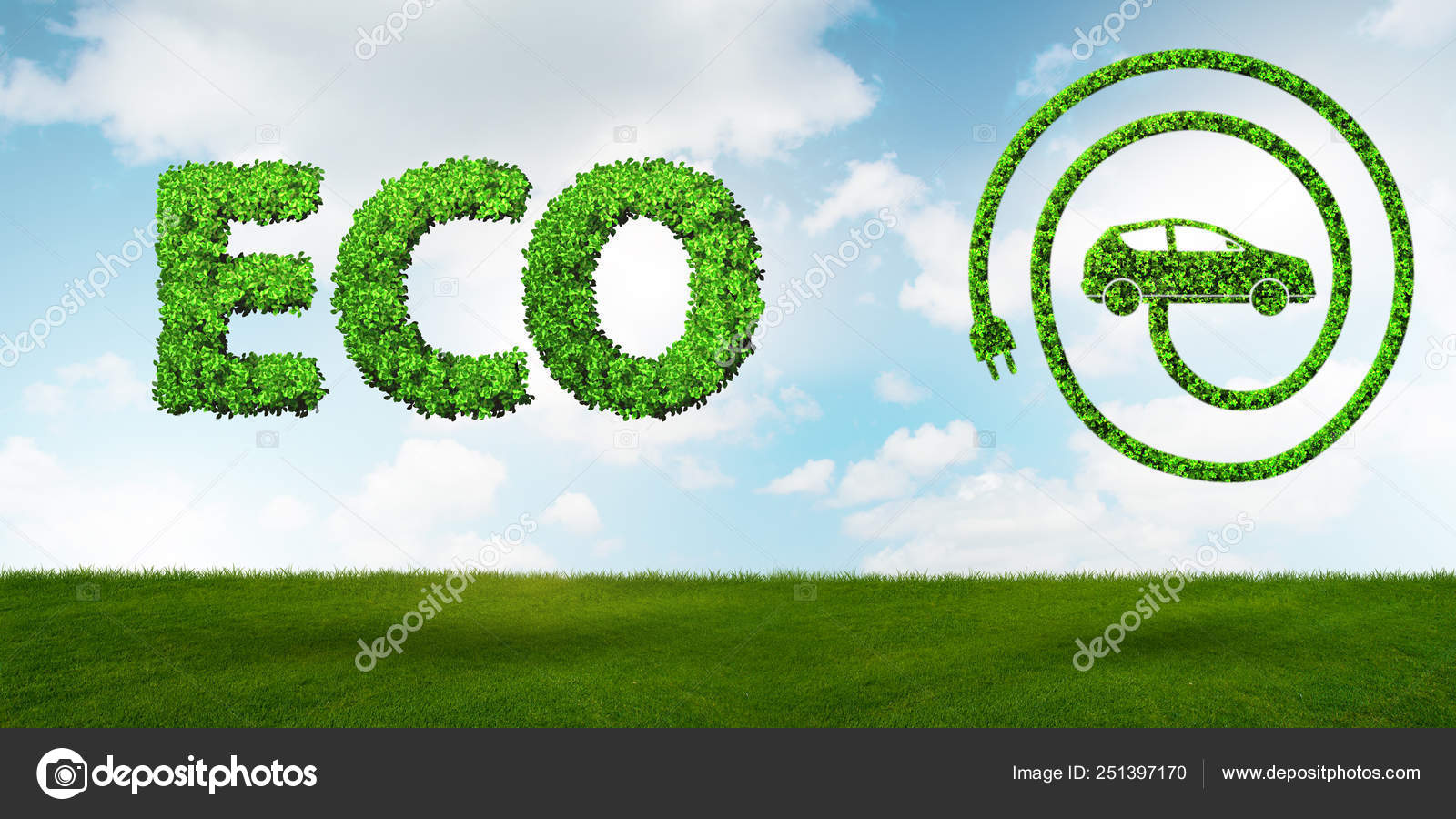 Ecological car concept - 3d rendering — Stock Photo © Elnur_ #251397170