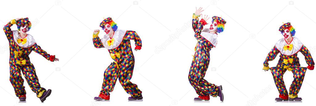 Happy male clown dancing Stock Photos, Royalty Free Happy male clown ...