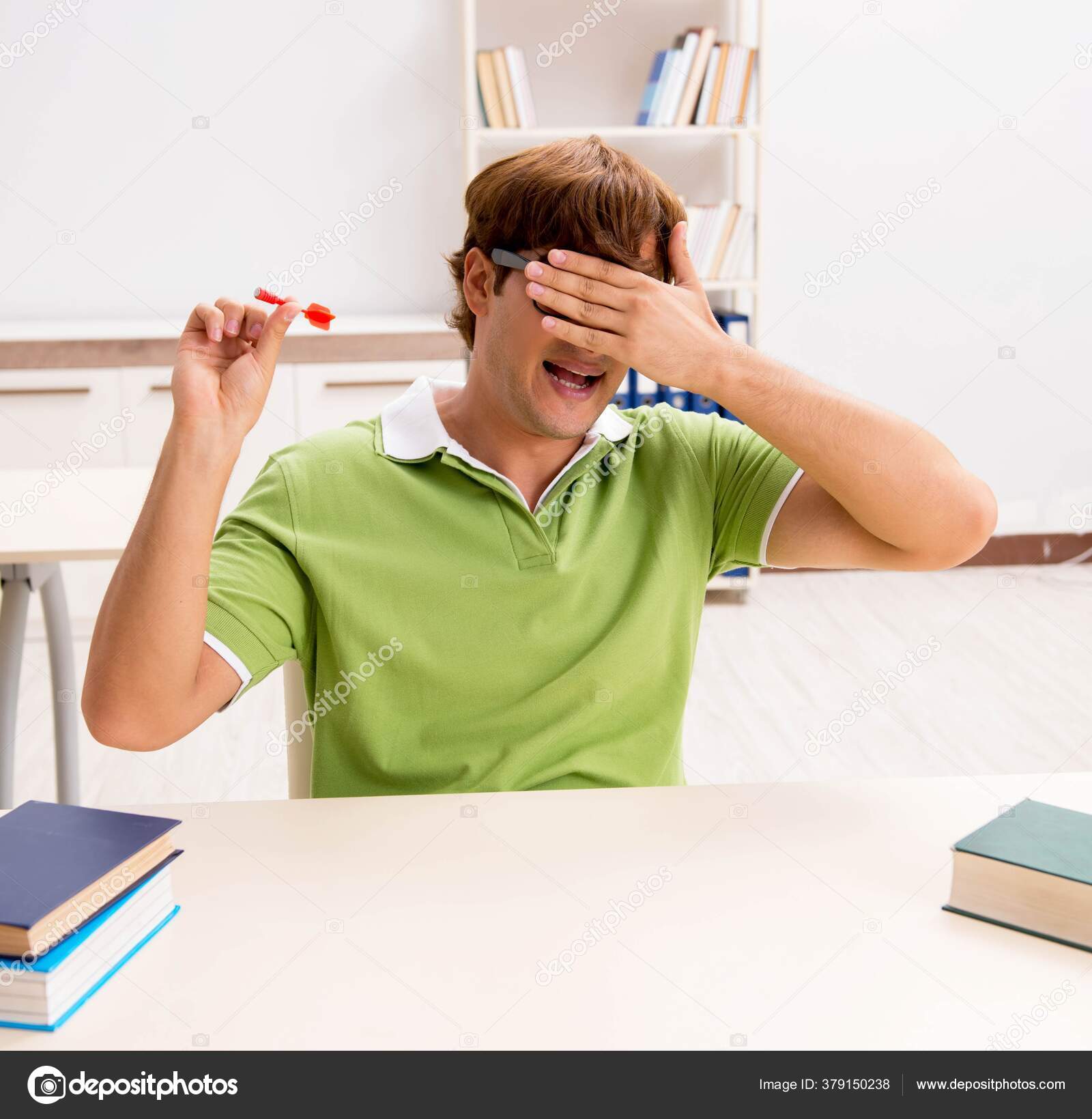 Student Throwing Desk