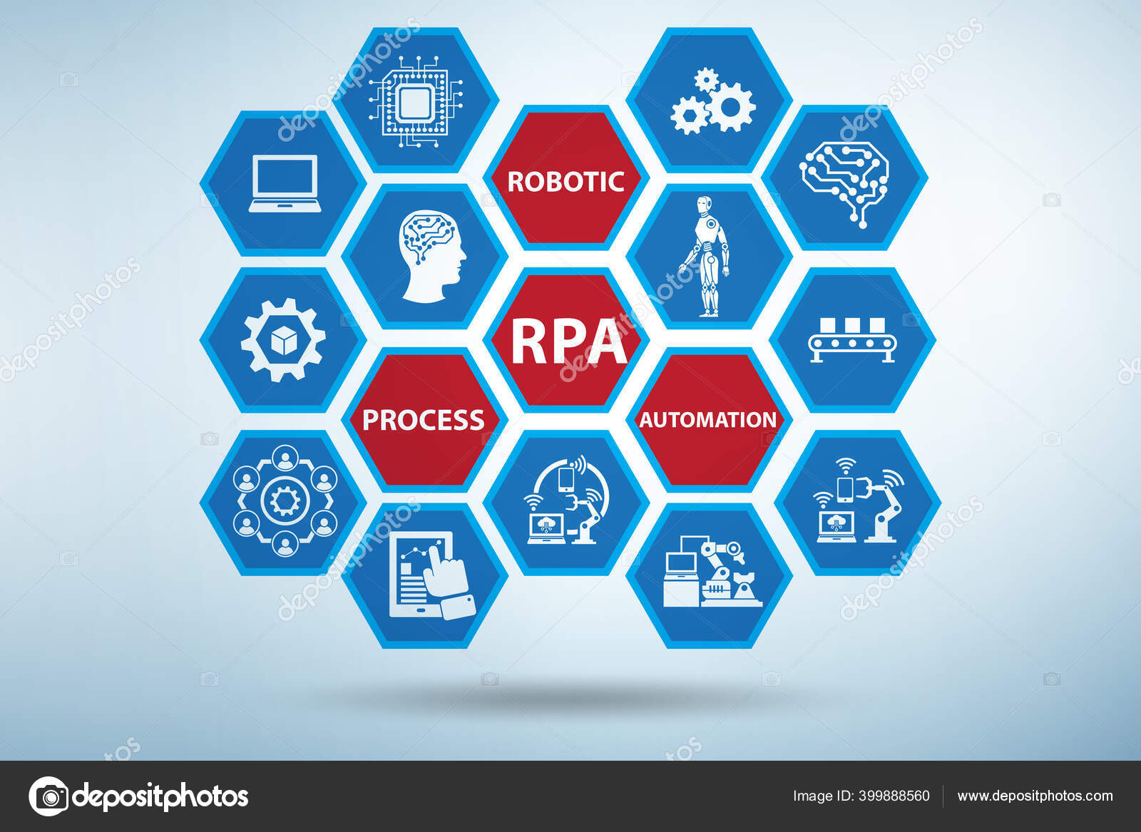 Illustration of RPA - robotic process automation Stock Photo by ©Elnur ...
