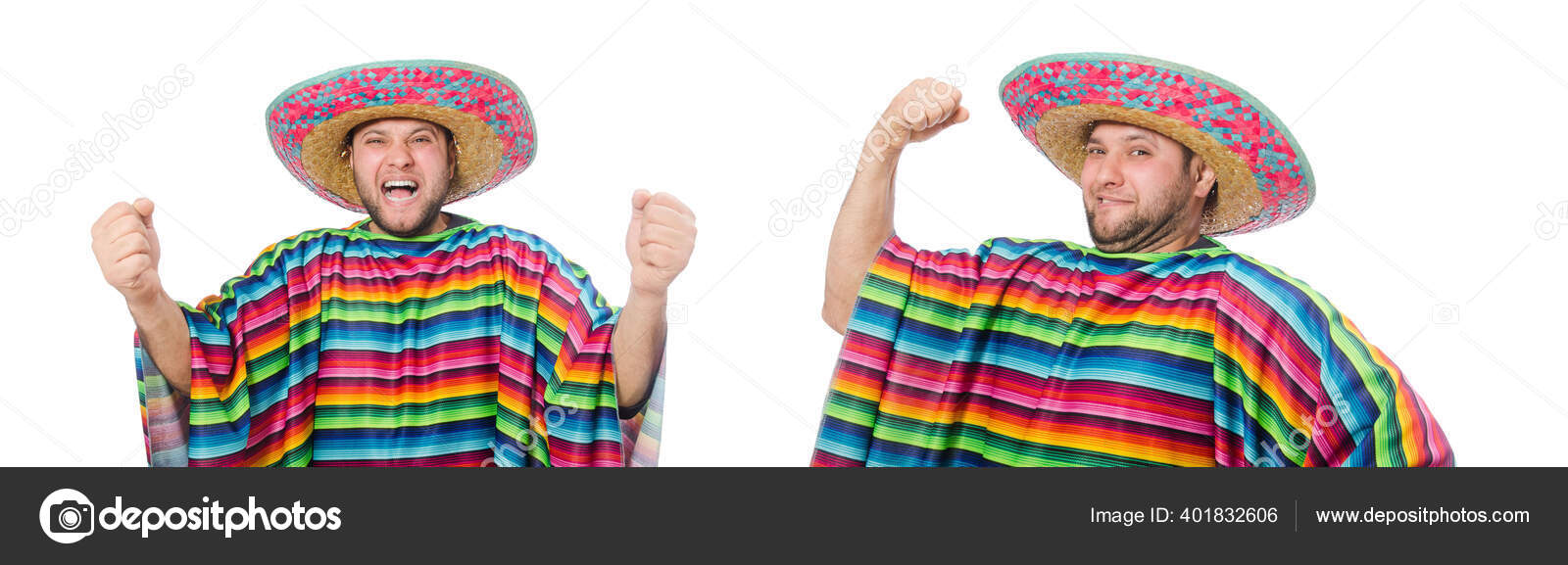 Funny mexican isolated on white — Stock Photo © Elnur_ #401832606