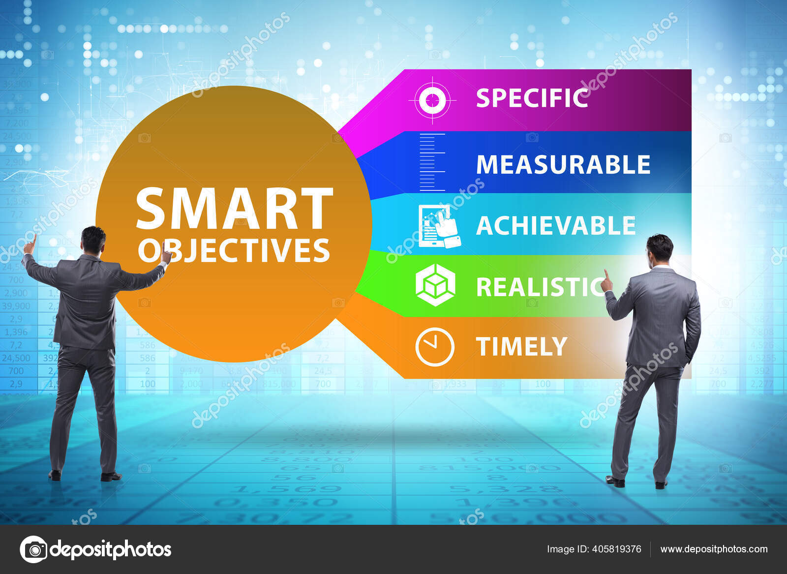 Concepto de objetivos inteligentes en la gestión del rendimiento — Foto ...