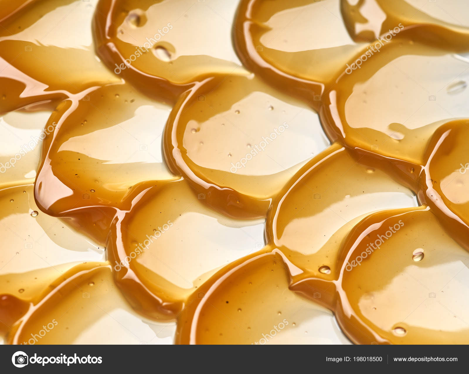 Transparent Yellow Smear Face Cream Golden Honey Isolated White ...