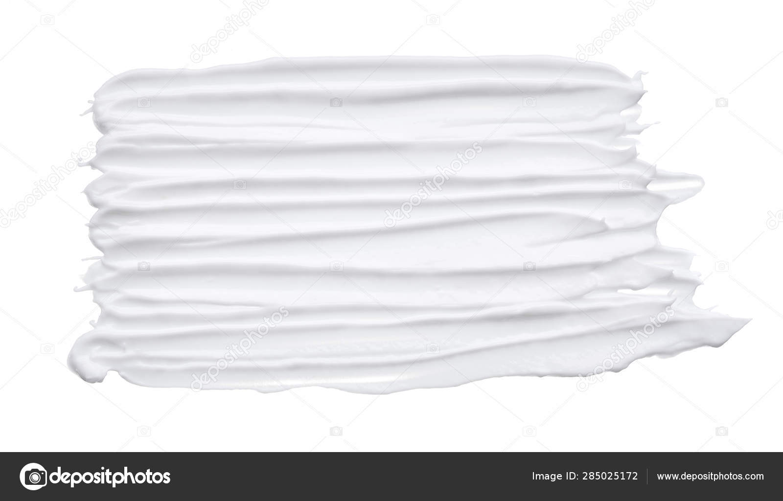 White Smear Texture Made Face Clay Cream Isolated White Background ...
