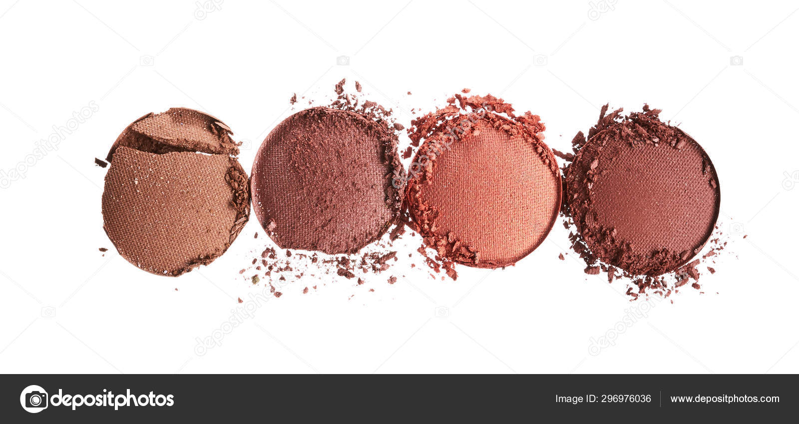 Broken Texture Eyeshadows Trendy Shades Isolated White Background Stock ...