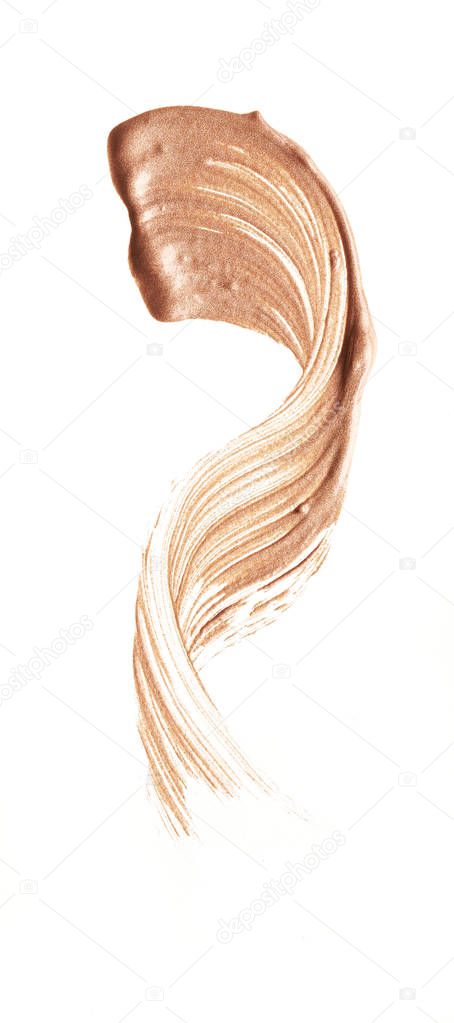 Textura de oro suave y trazos de resaltador facial o pintura acrílica ...