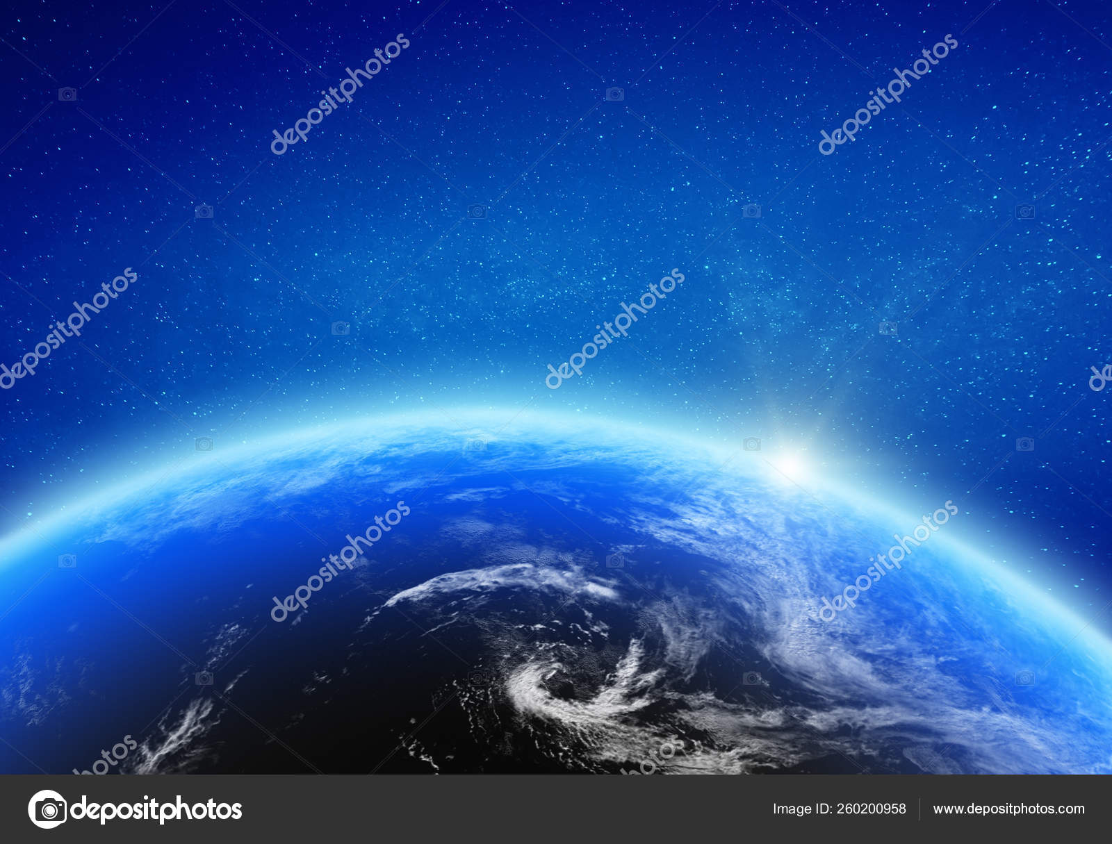 Planet Earth glow light horizon Stock Photo by ©1xpert 260200958