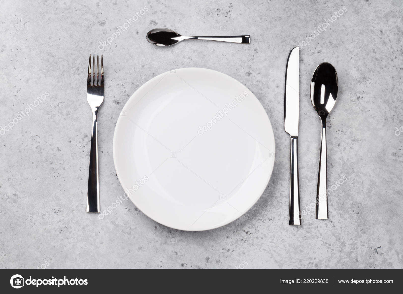 Empty Place Setting At Dinner Table