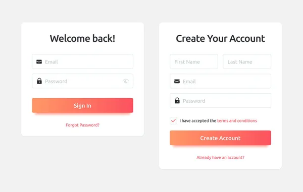 The modal windows for the development of the web site. Stock Vector ...