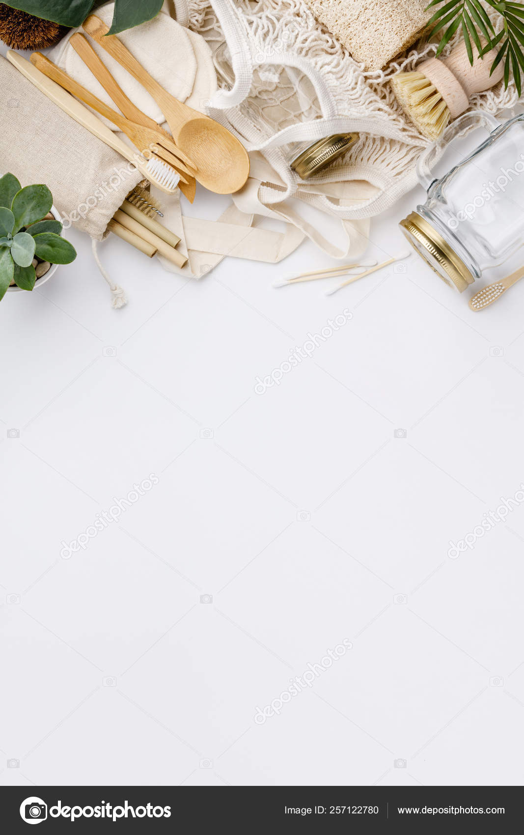 Zero waste, Recycling, Sustainable lifestyle concept, flat lay — Stock ...