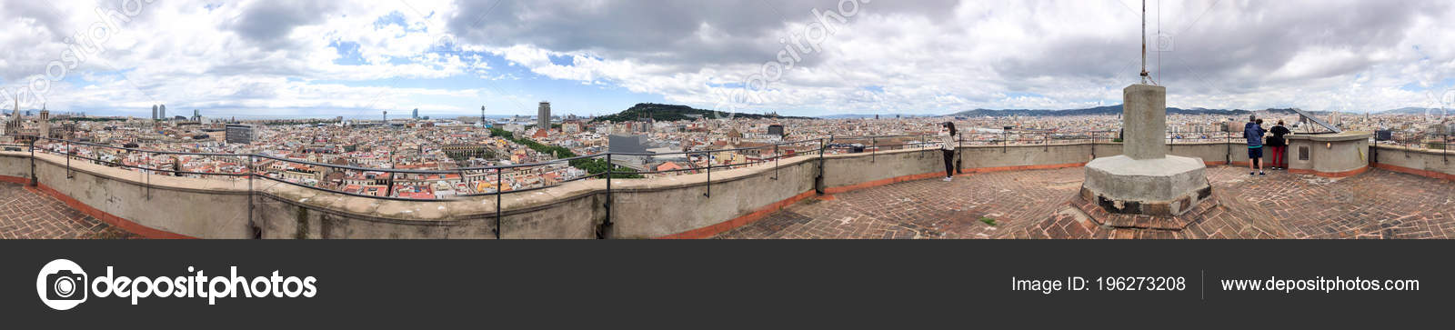 Panoramic View Barcelona Top Viewpoint Terrace Spain — Stock Editorial ...