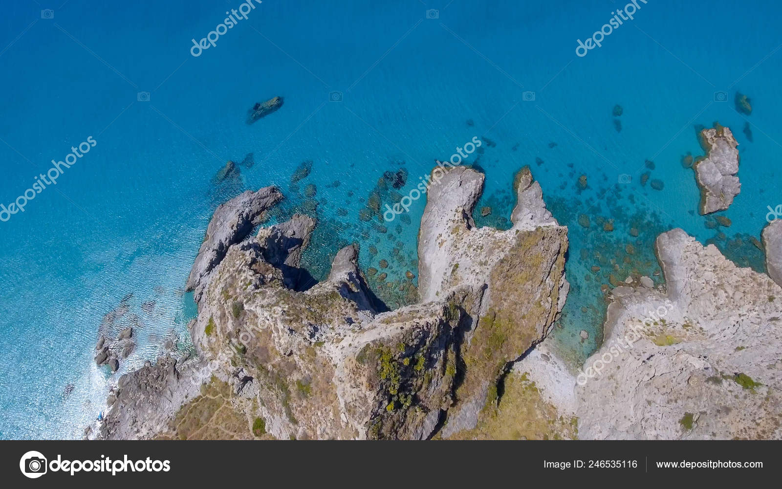 Aerial View Capo Vaticano Beautiful Coastline Calabria Italy — Stock ...