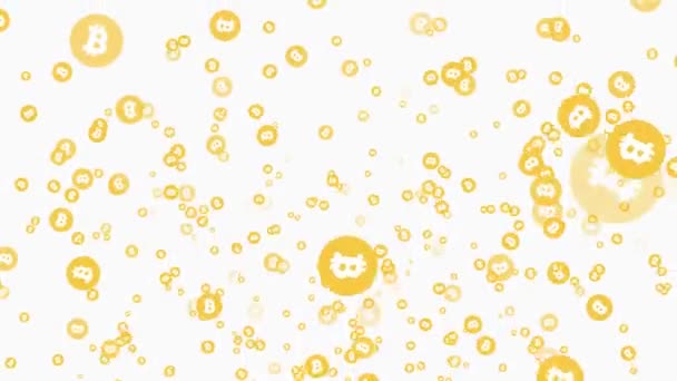 Bitcoin rain. animation of falling golden coins. ⬇ Video by ...