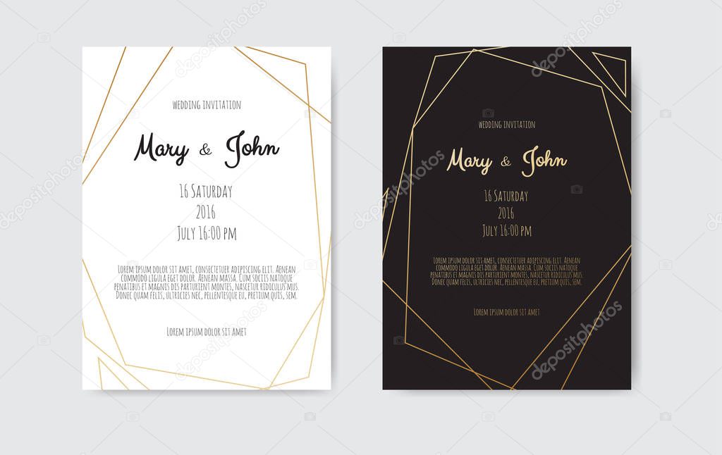 Invitación de la boda, invite el diseño de la tarjeta con las líneas ...