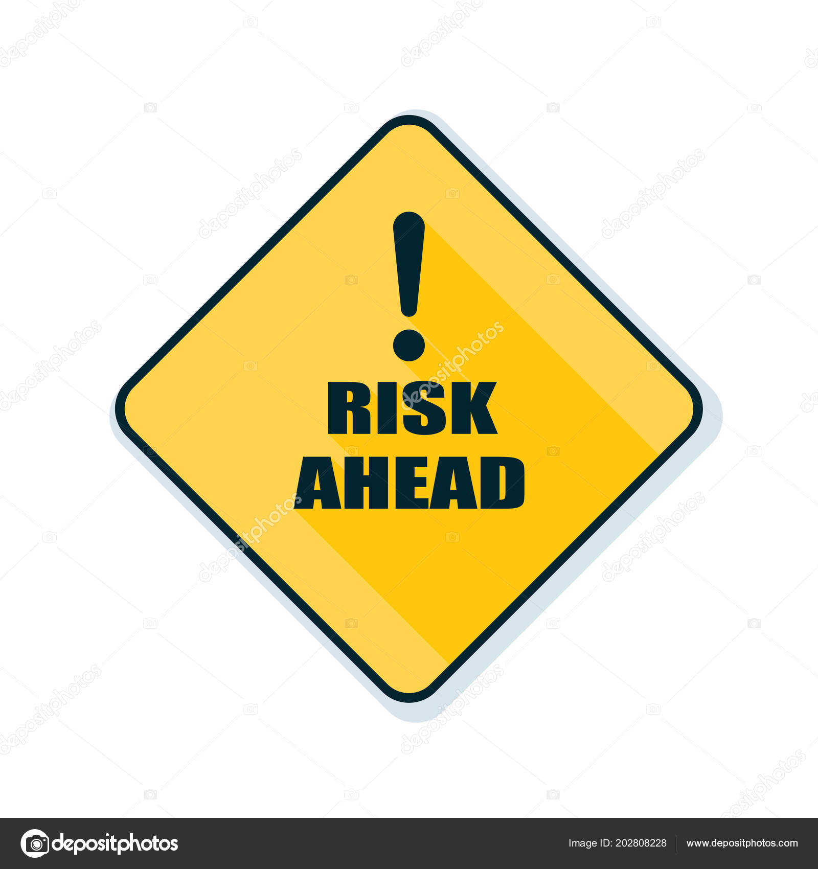 Risk Ahead sign Stock Vector by ©Yuriy_Vlasenko 202808228
