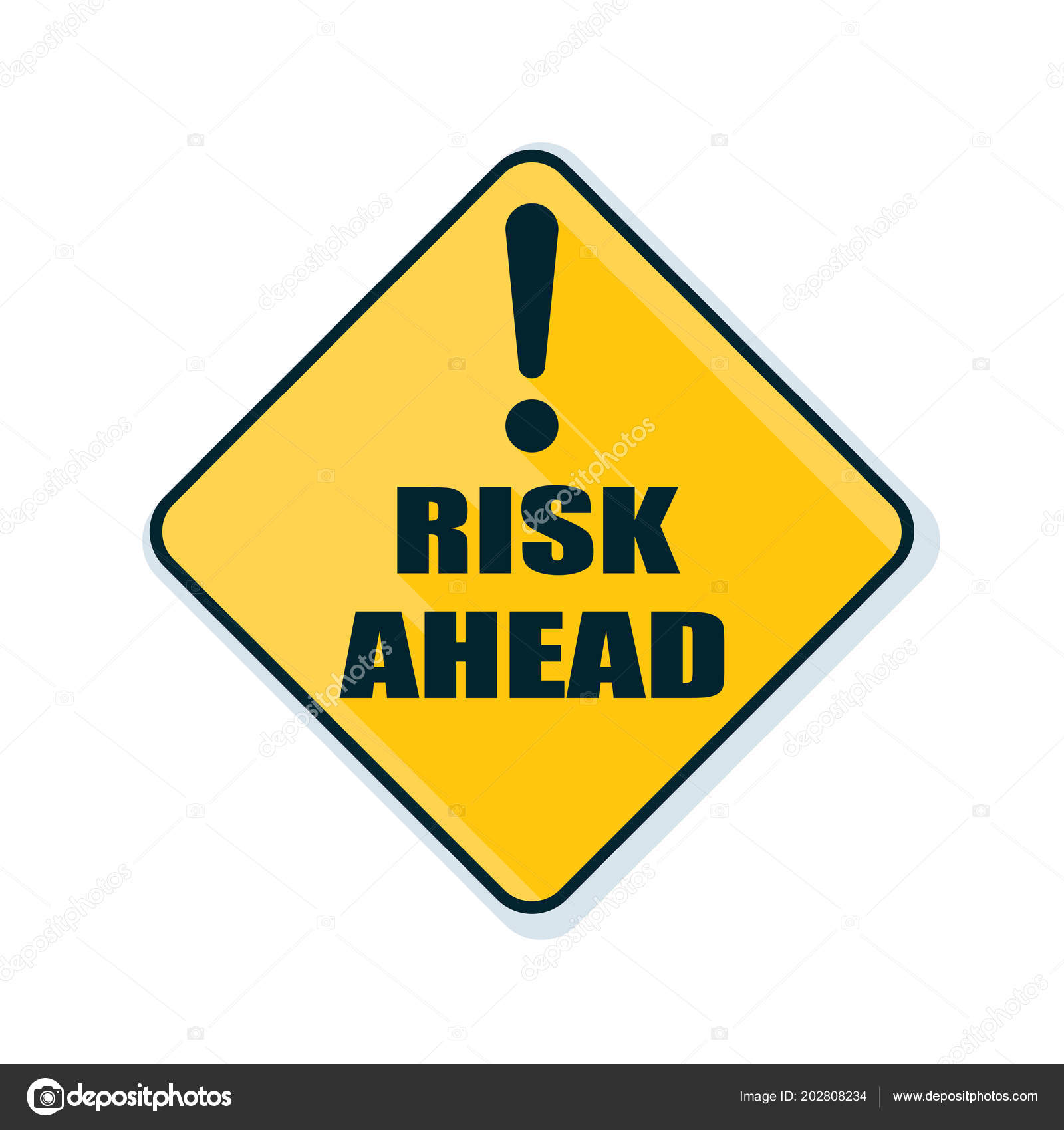 Riesgo por delante signo Vector de stock #202808234 de ©Yuriy_Vlasenko