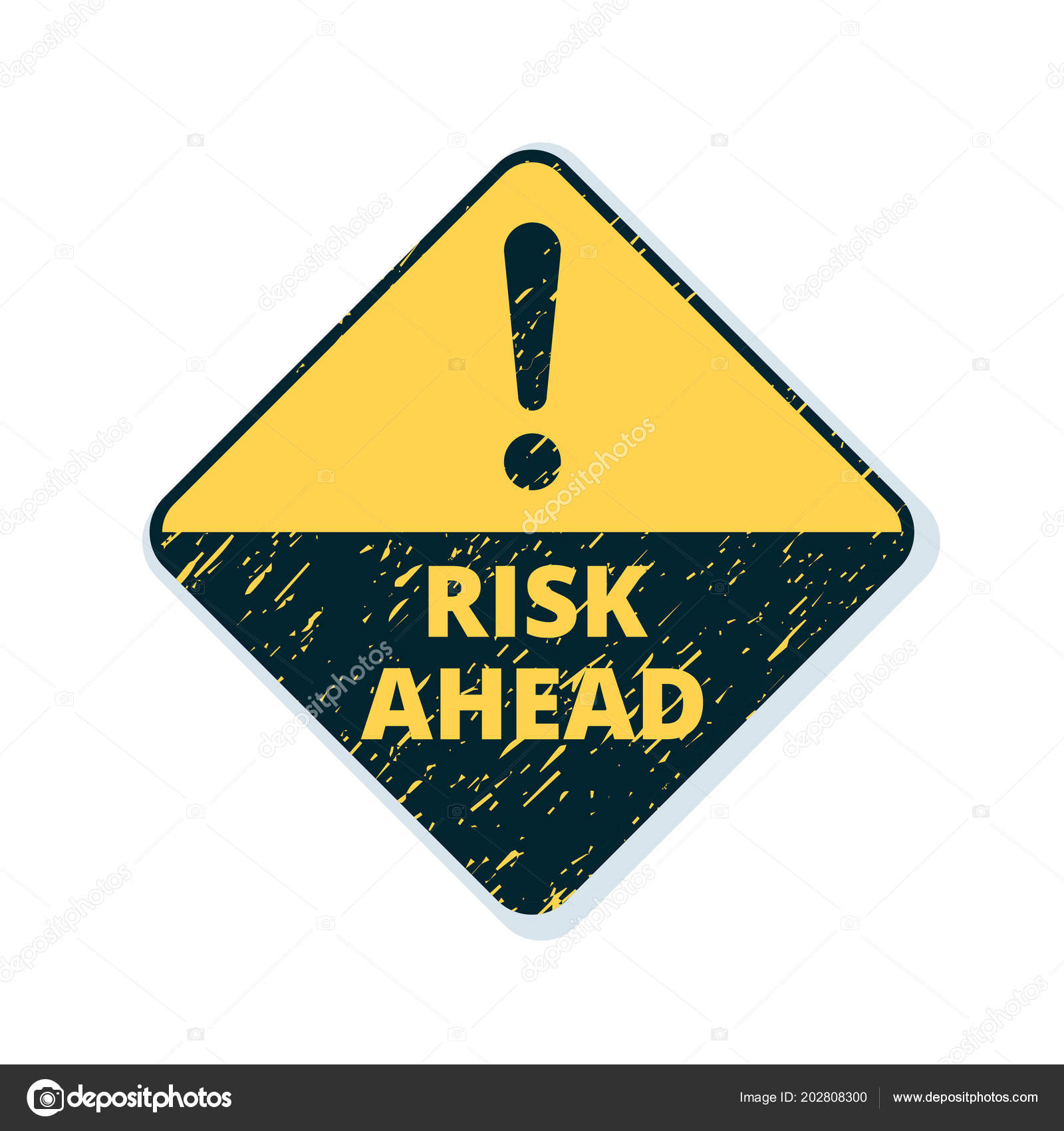 Risk Ahead sign Stock Vector by ©Yuriy_Vlasenko 202808300