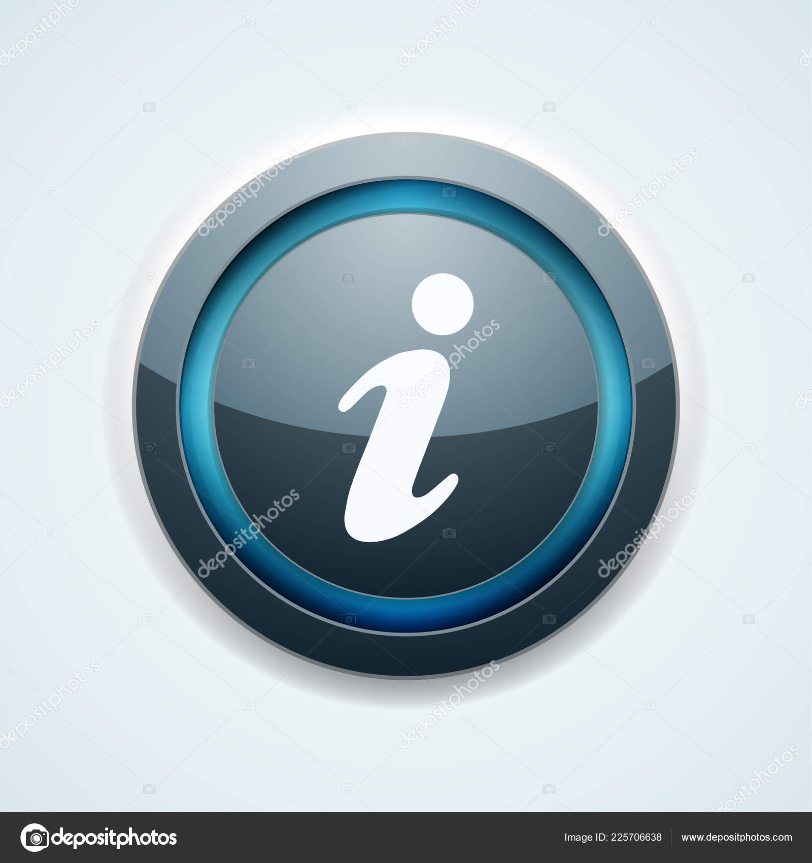 Info Sign Button Isolated White Background Vector Illustration Stock ...