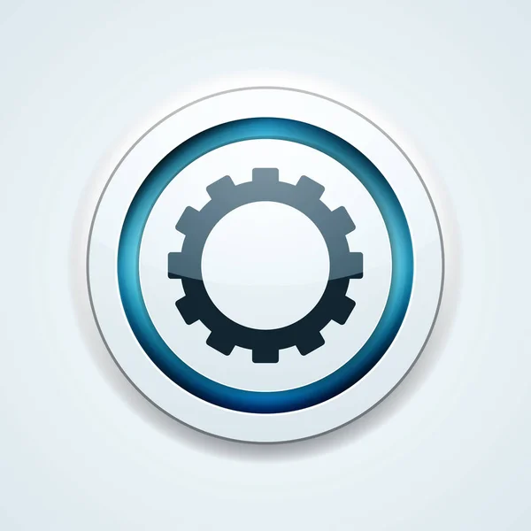 Gear Icon Circle Isolated White Background Stock Vector by ©Yuriy ...