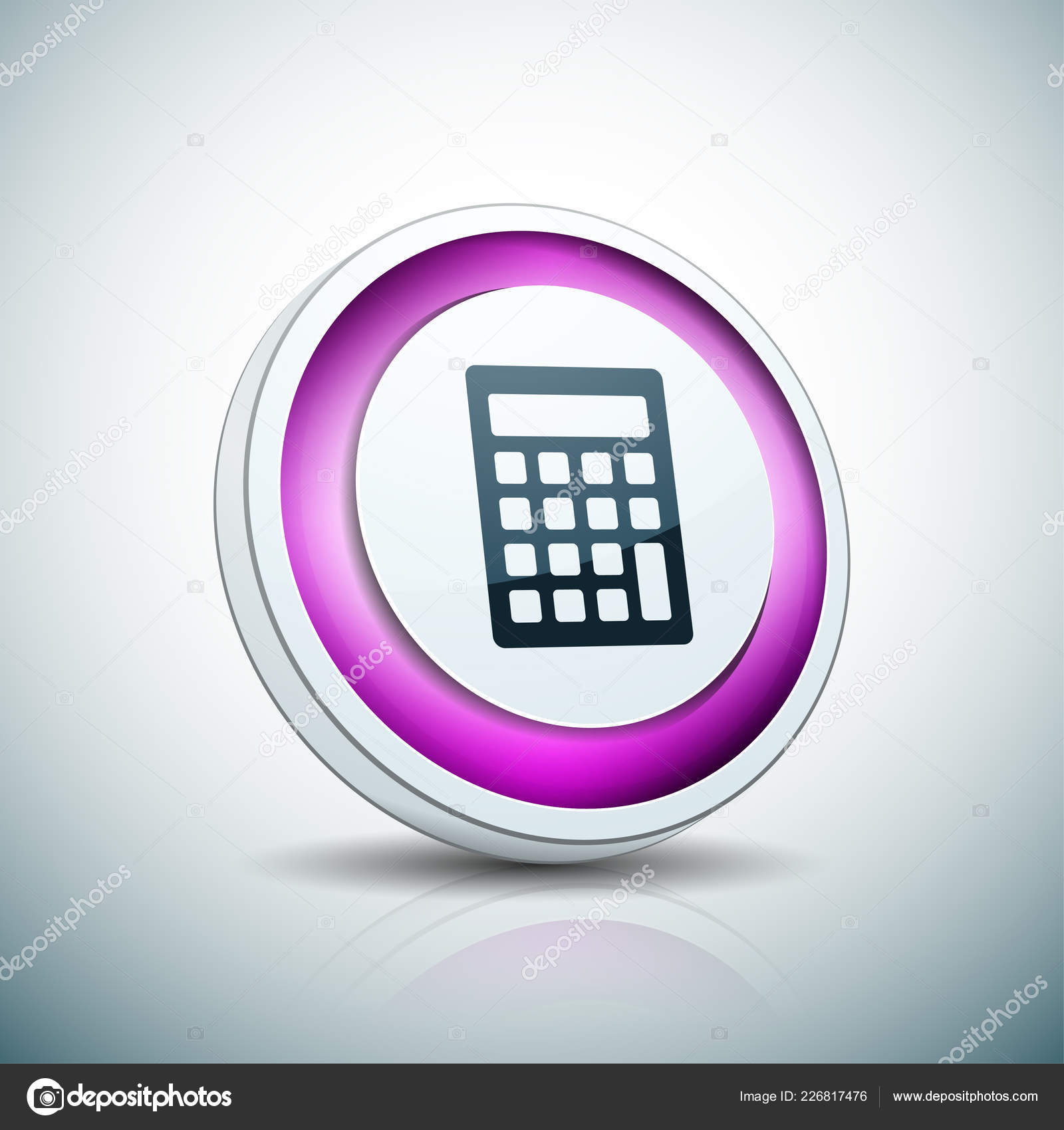 Calculator Sign Frame White Background Stock Vector Image by ©Yuriy ...