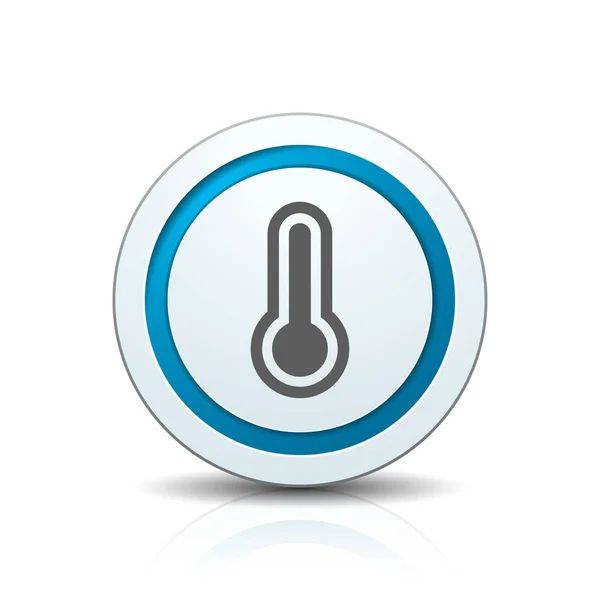 Temperature Button Red Circle White Background Stock Vector by ©Yuriy ...